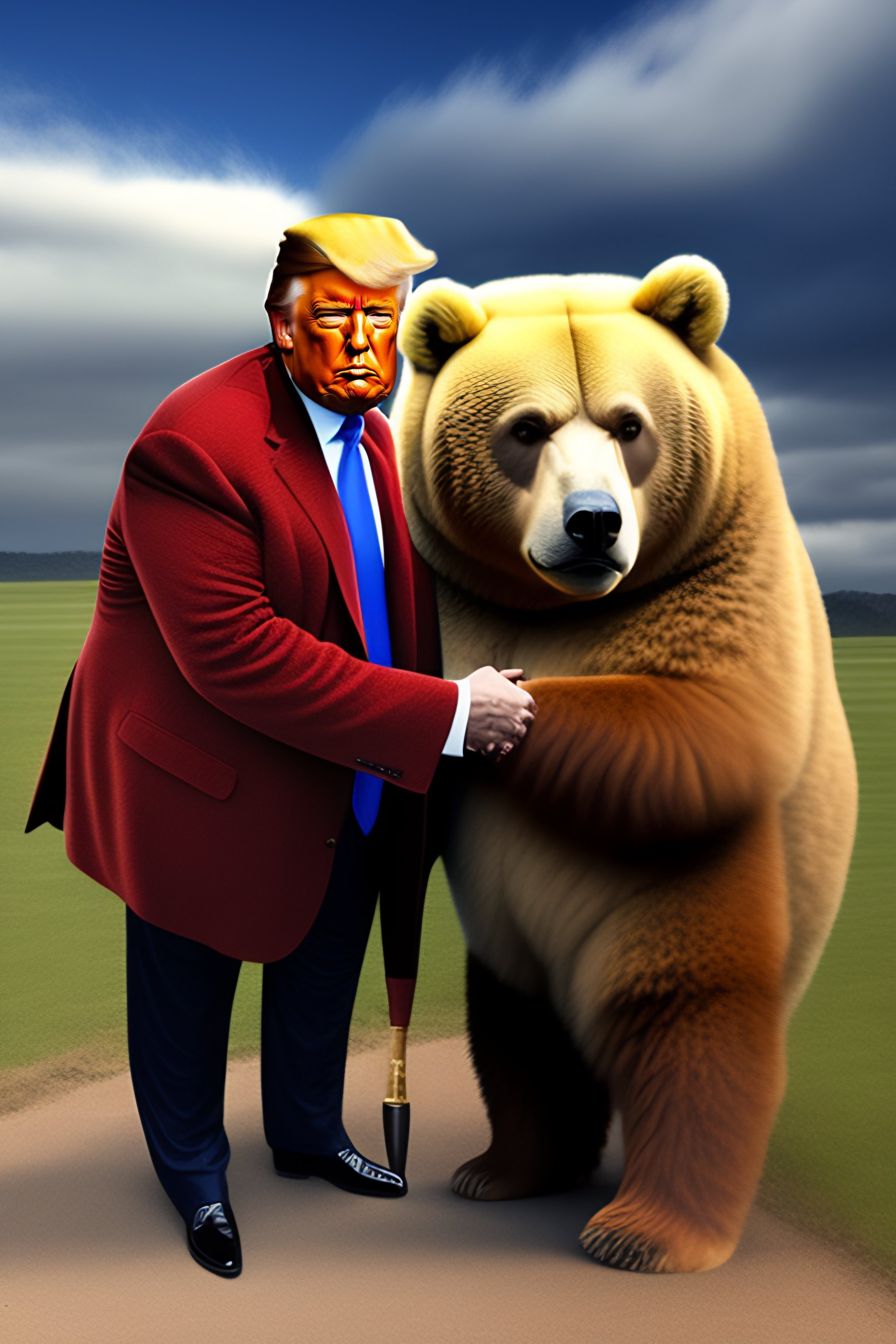 Lexica - Trump with a bear disguise