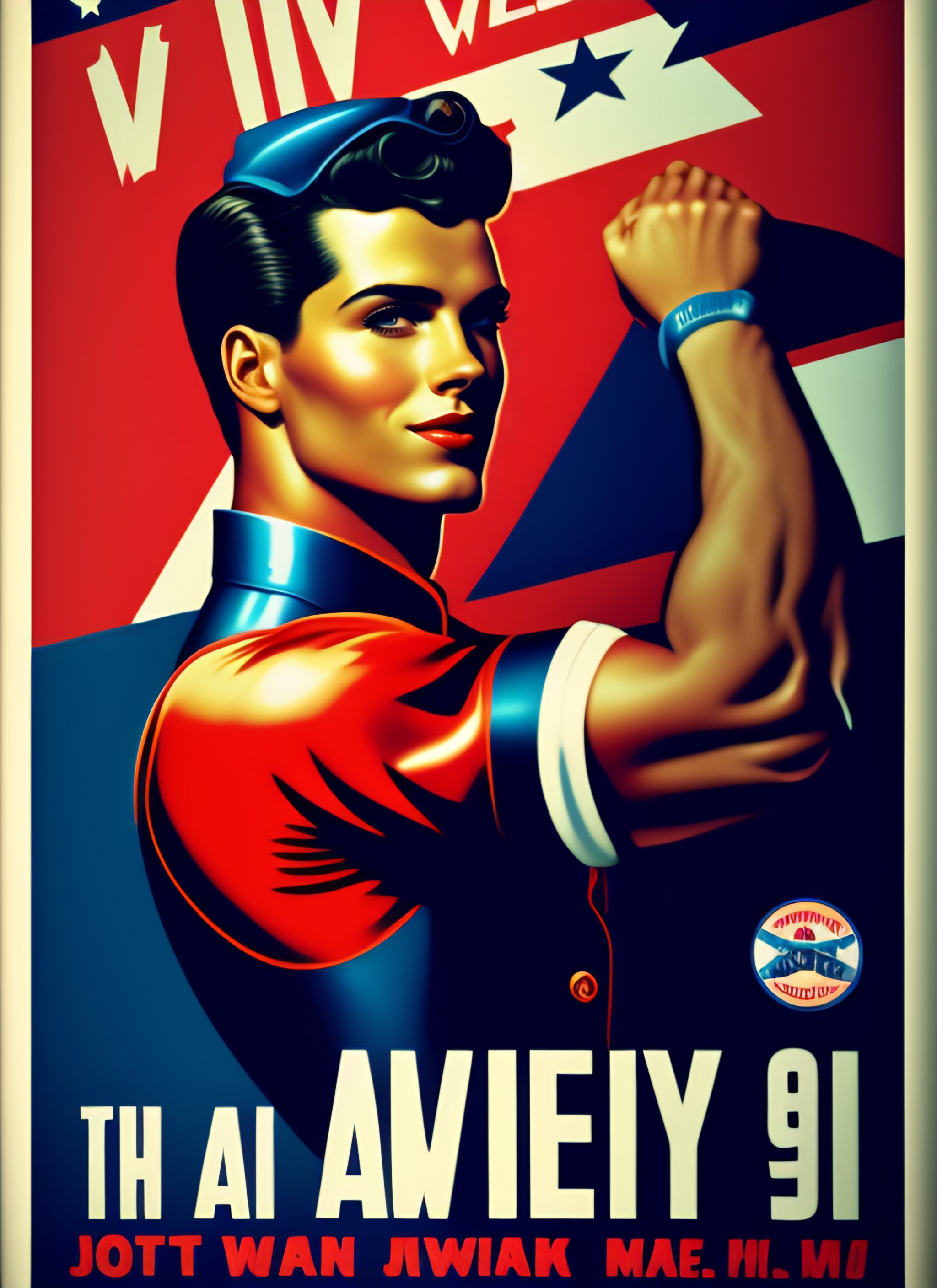 Lexica - A male young man the riveter "We can do it !" poster by John ...