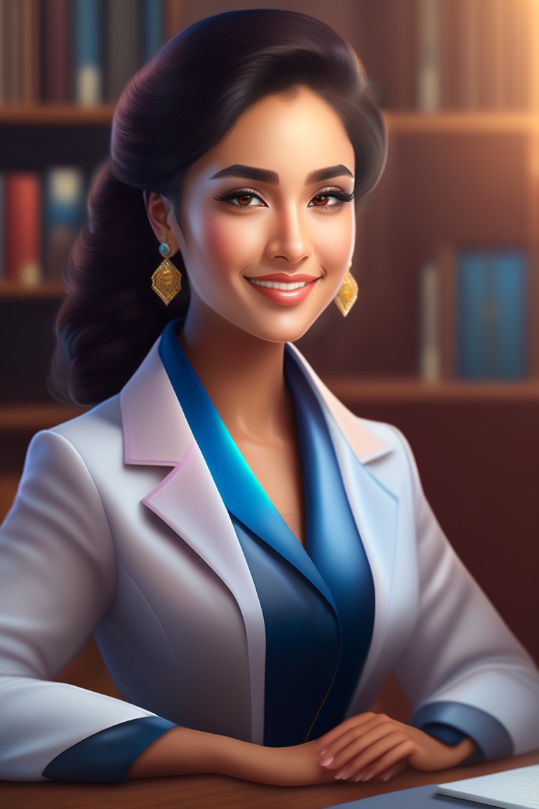 Lexica - Photo of a Pakistani gorgeous young doctor wearing a doctor's ...
