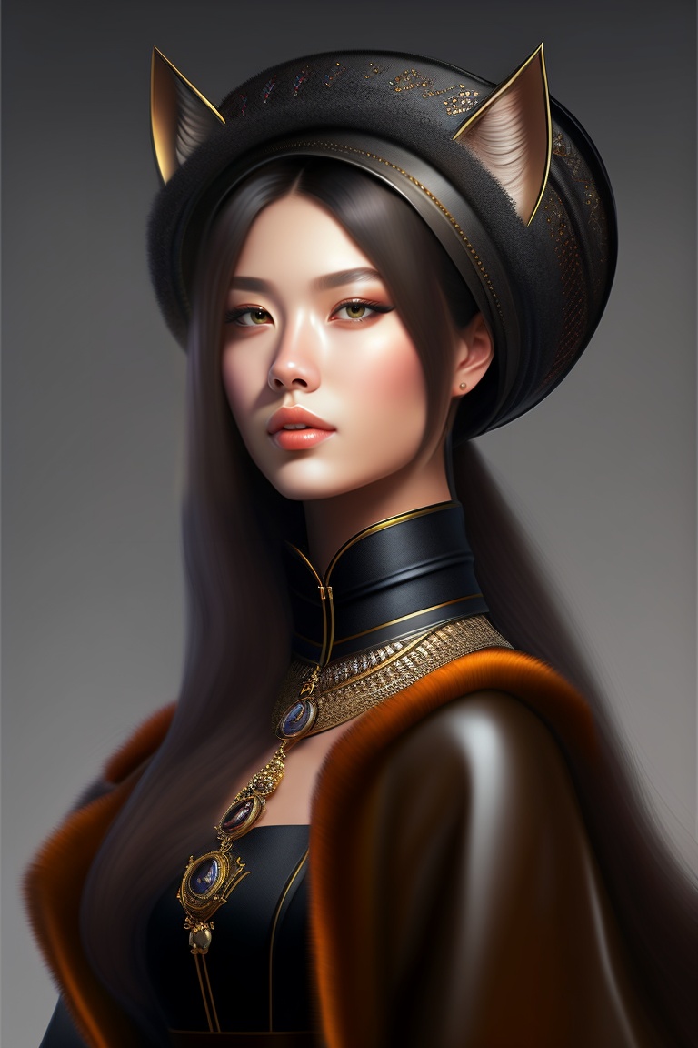 Lexica - A real human model girl with a long clohes with Using the ...