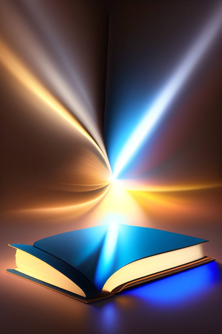 Lexica - An open book with rays of light emerging from its pages, symbolizing knowledge ...