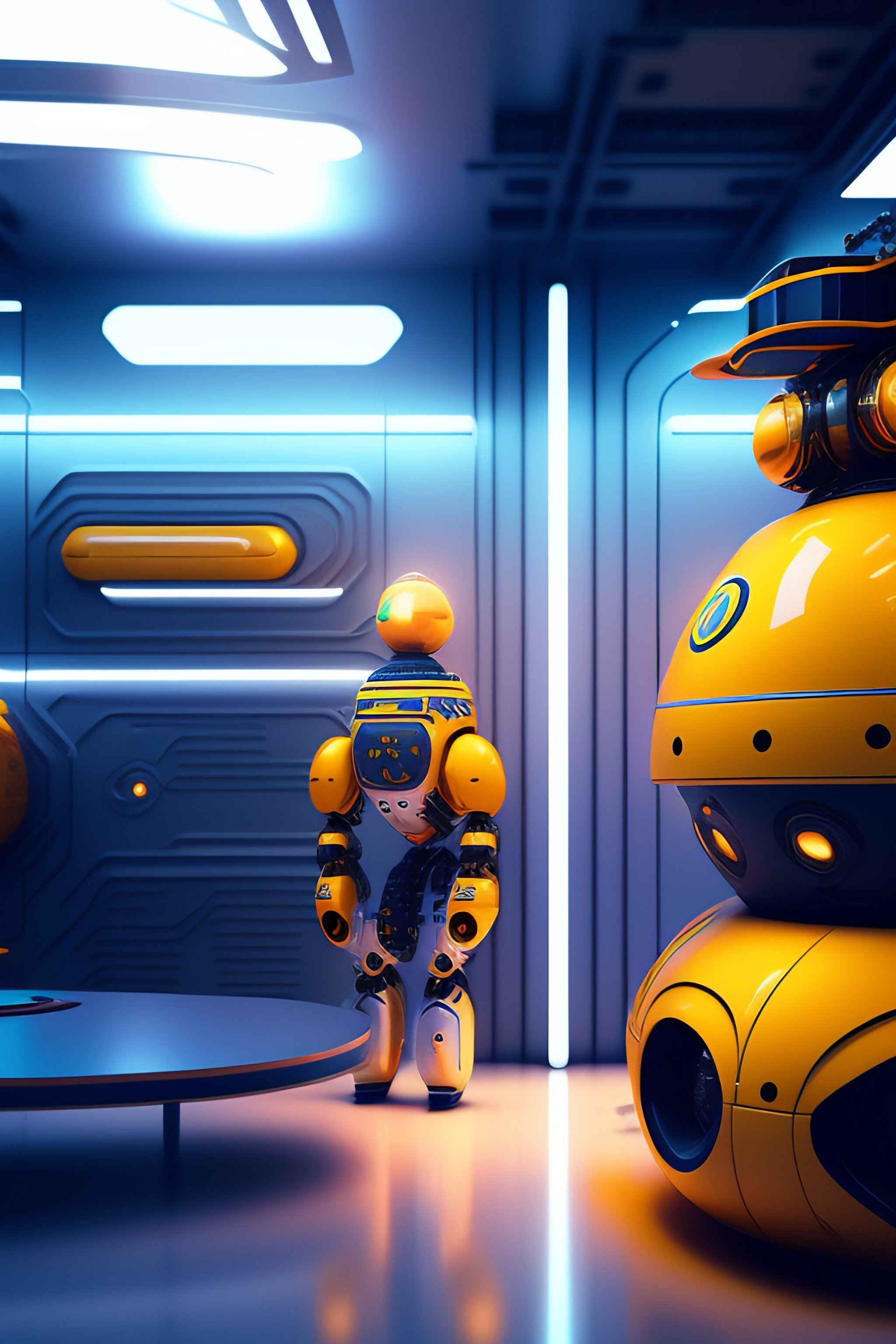 Lexica - Interior,futuristic spaceship,resource lab, scientist making ...