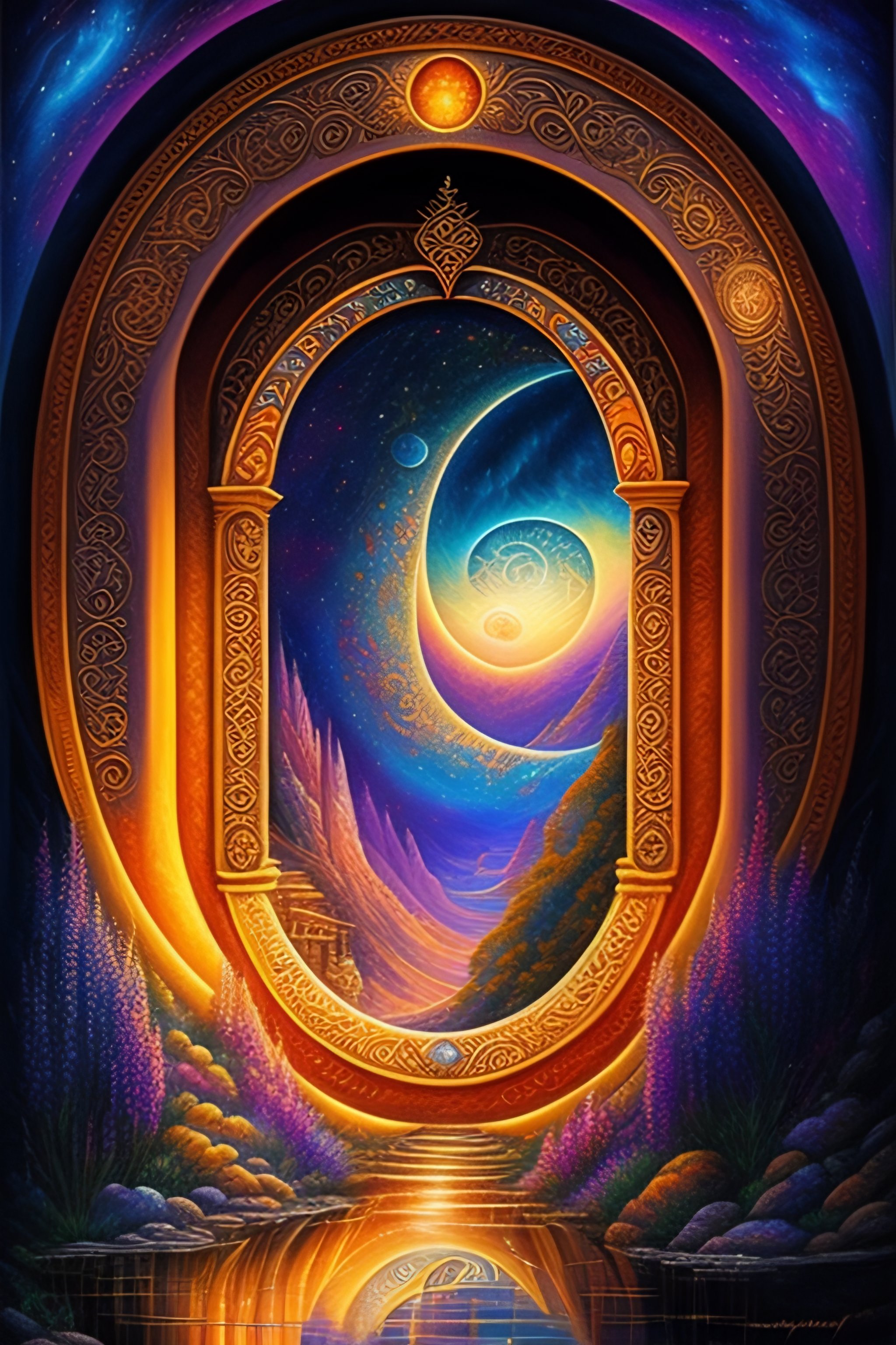 Lexica - Keyhole, ultima moongate, wonderland portal, mixed media ...