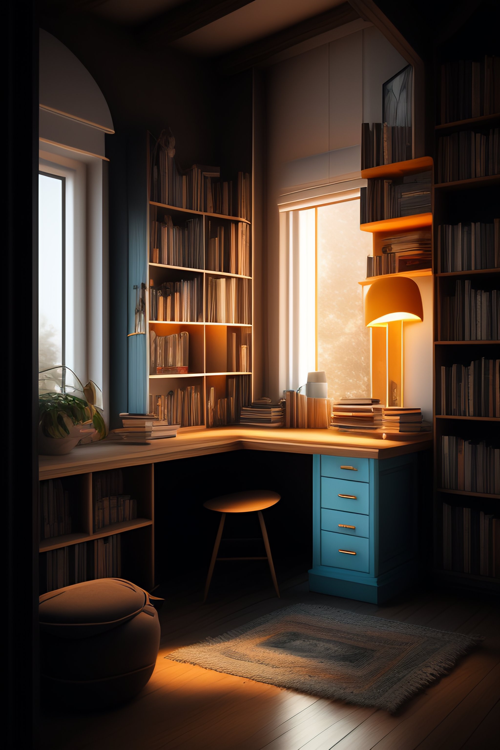 Lexica - A cluttered study bigger on the inside