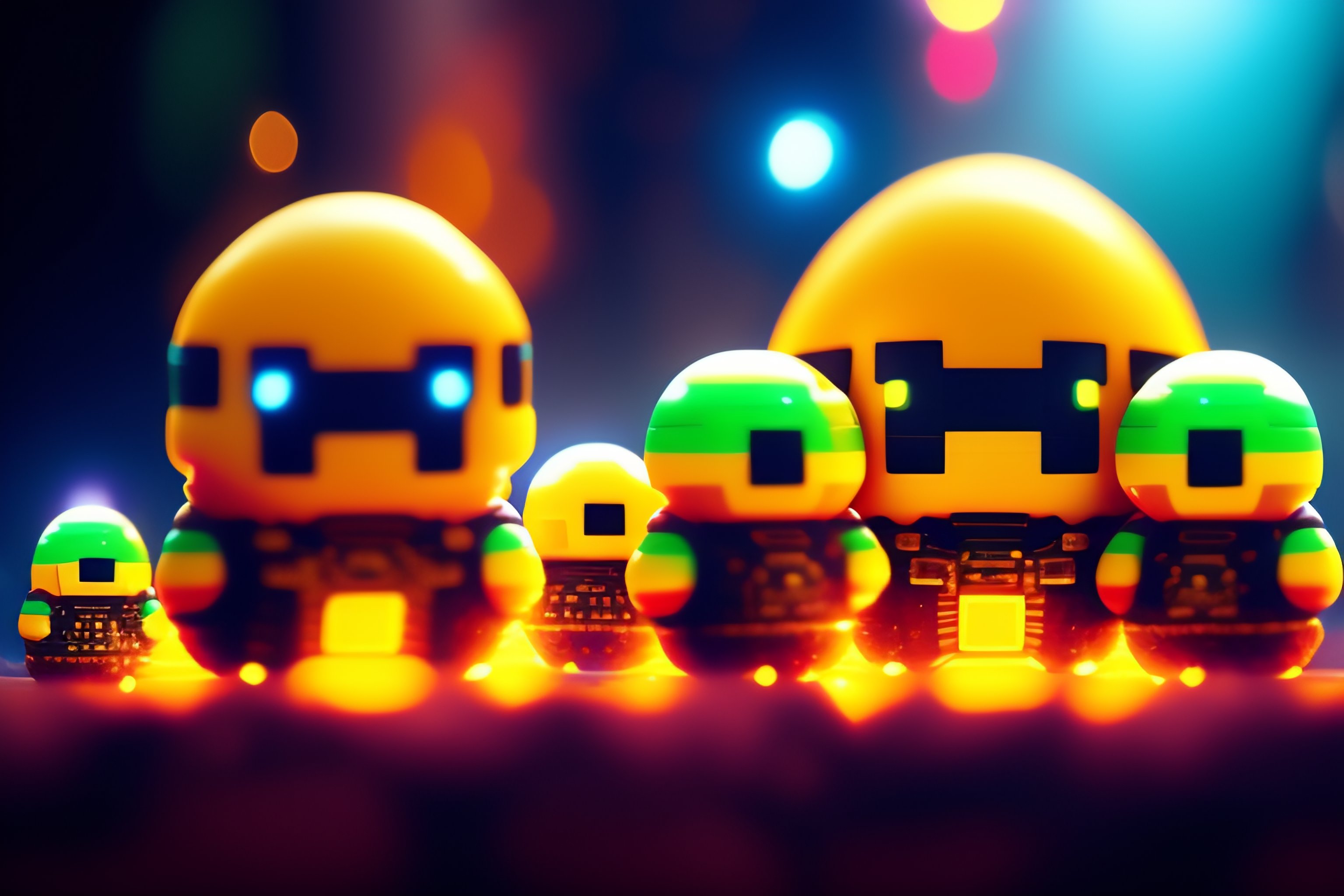 Lexica - Space Invaders are threatening an alien family, scene from ...