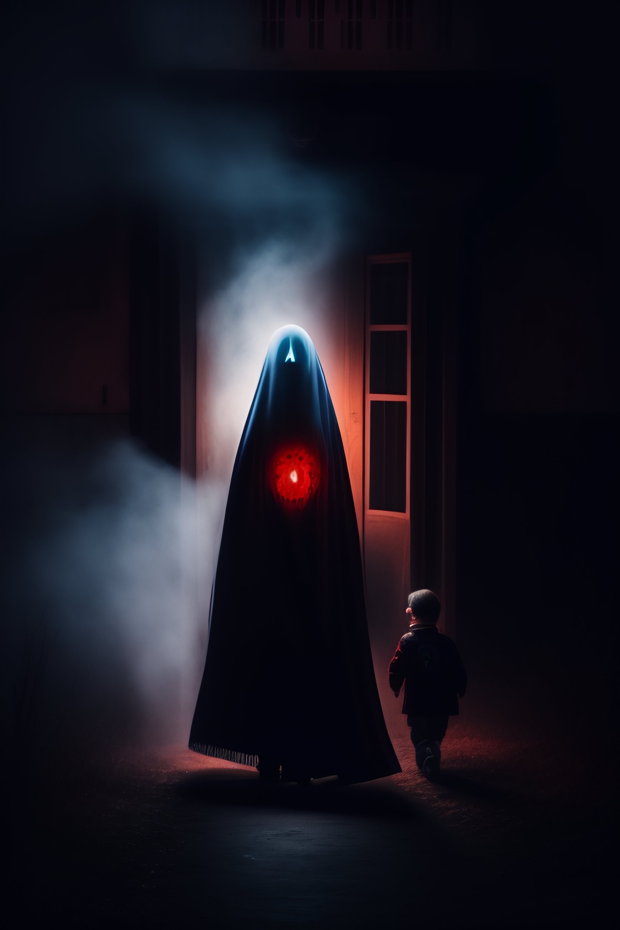 Lexica - Creepy ghost with thousand eyes in the faces, full of blood ...