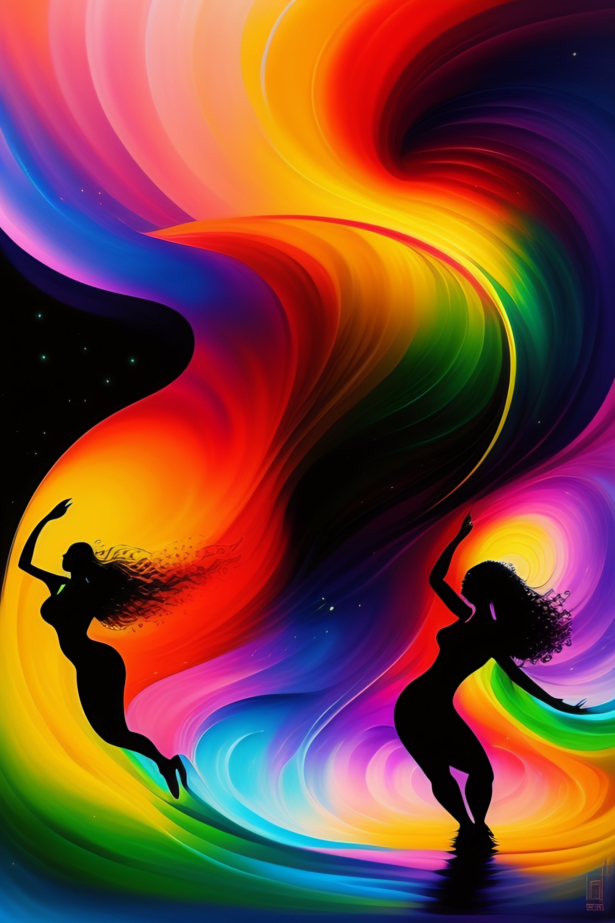 Lexica - Black people dancing and having a good time colorful painting ...
