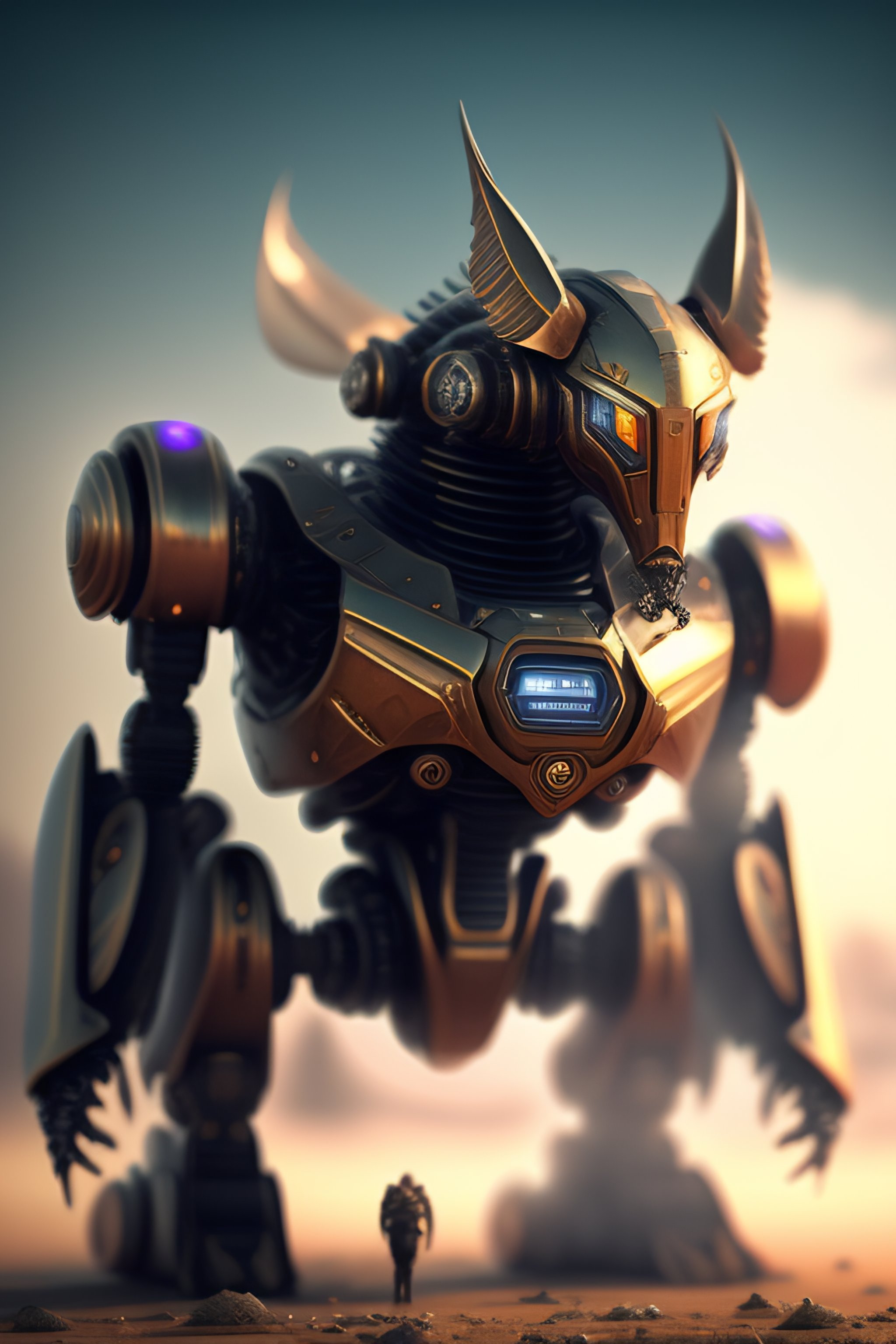 Lexica - Robot , realistic, THE CHAOS CORRUPTED