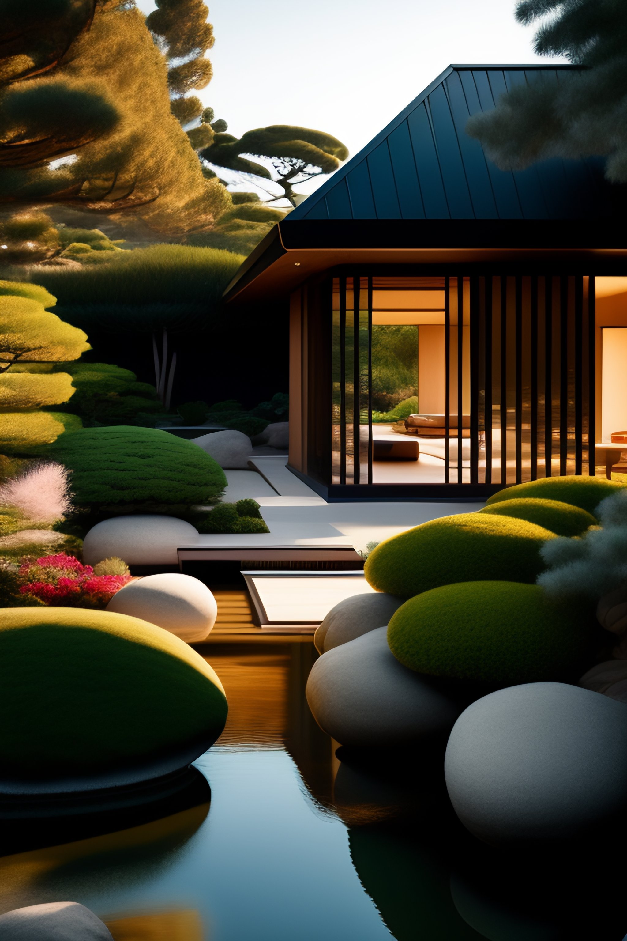 Lexica - A Japanese Zen Garden in a beautifully designed California ...