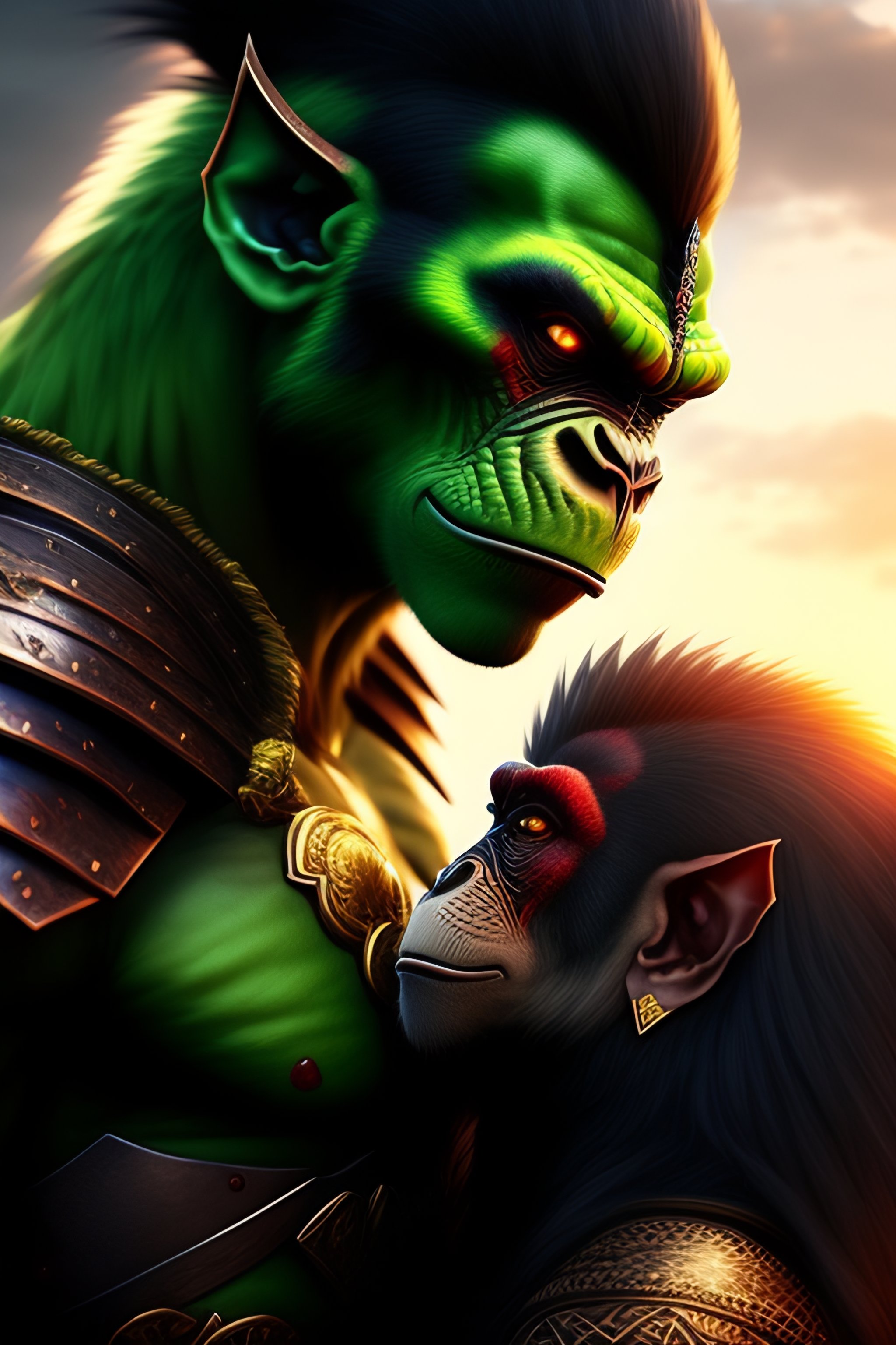 Lexica - Monkey orc warrior friendly game bathroom mud my friend best ...