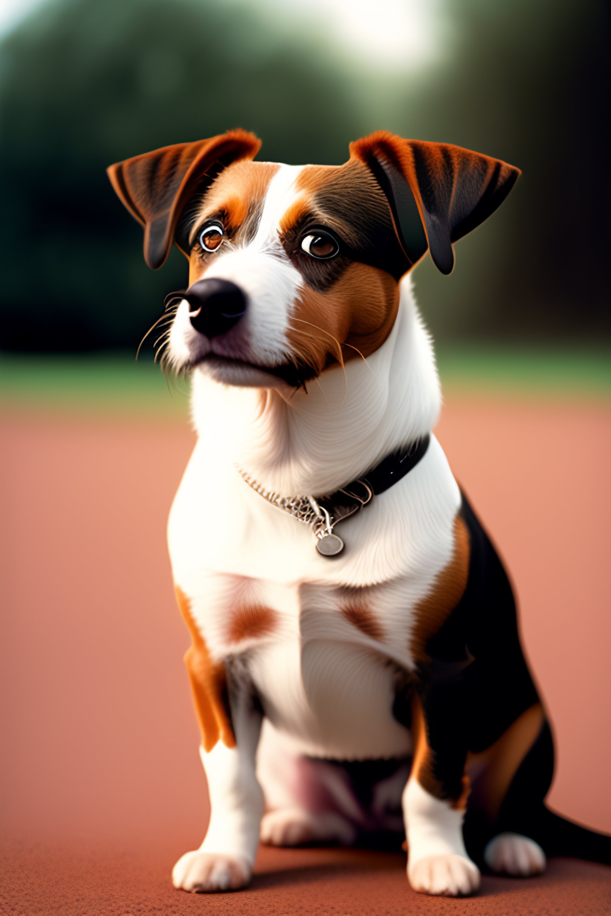 Lexica - Portrait of hairy brown jack russel terrier dog, chilling in a ...