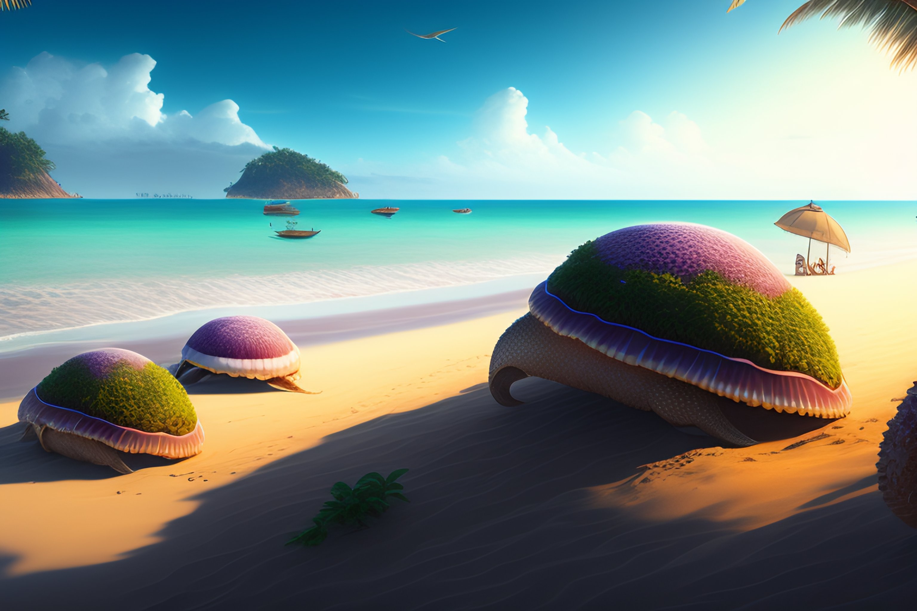 Lexica - Giant shells clams monsters and coconut crabs on tropical ...
