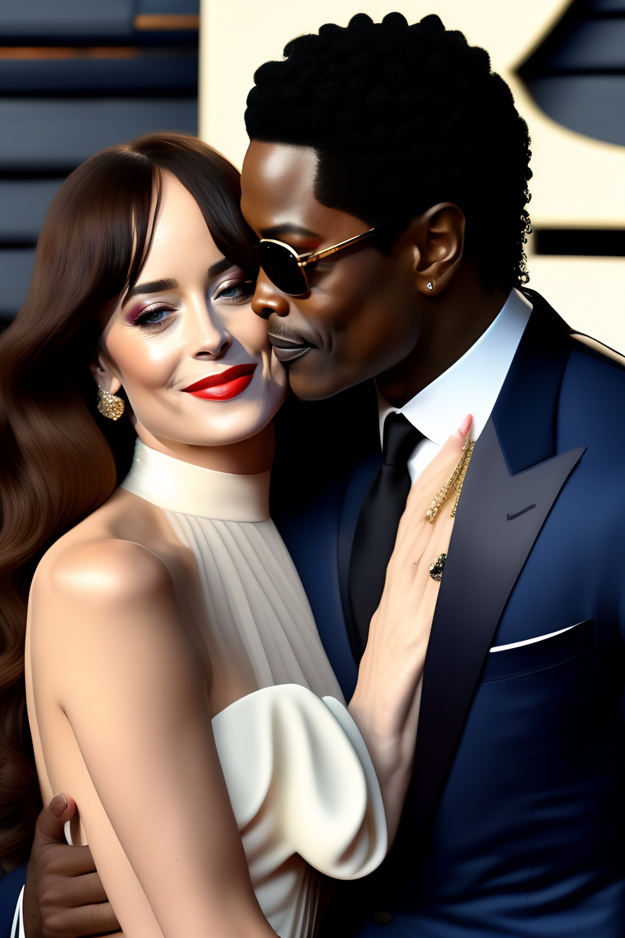 Lexica - Michael Jackson hugging Dakota Johnson in a intimate moment