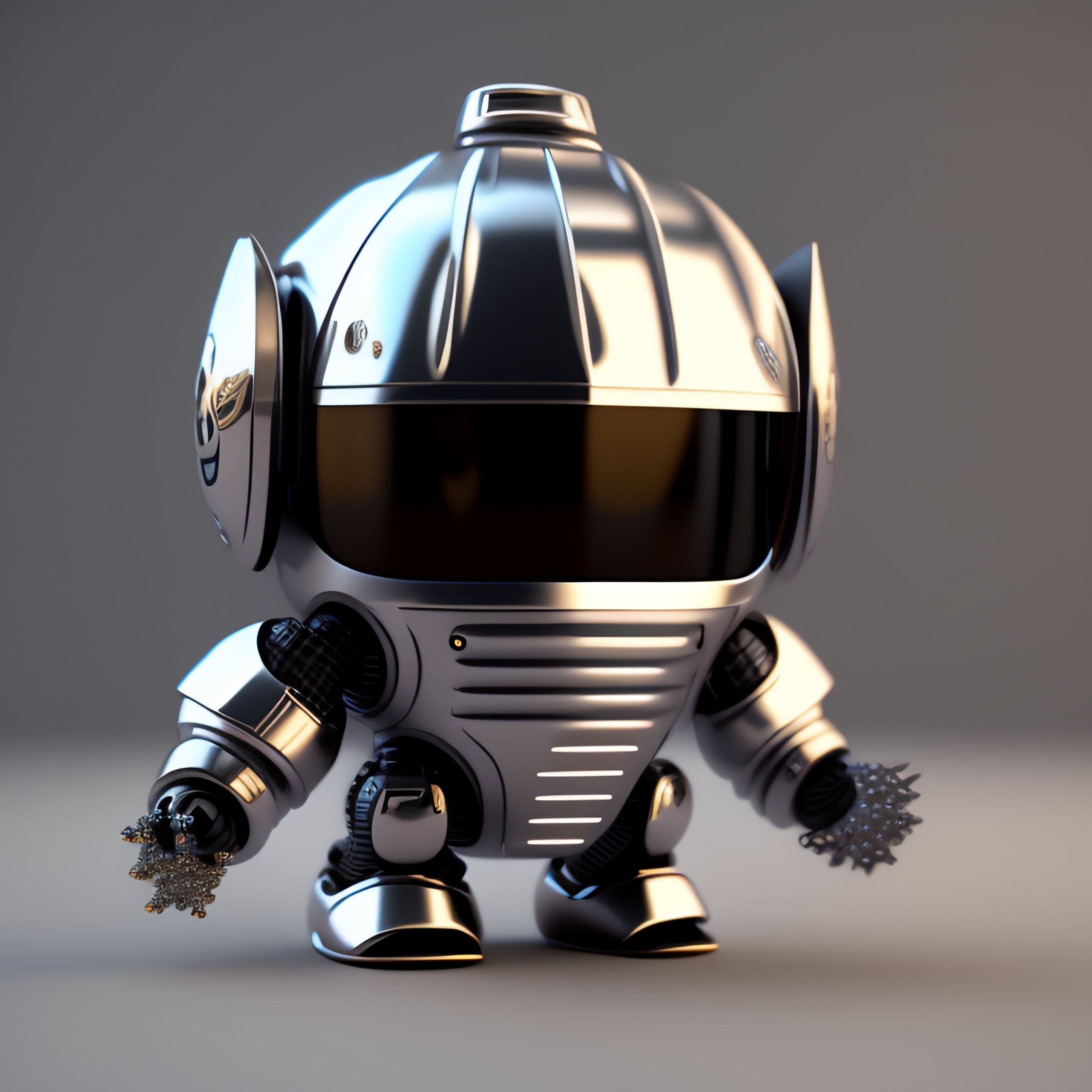 Lexica - Cute 3d render of toy art robocop
