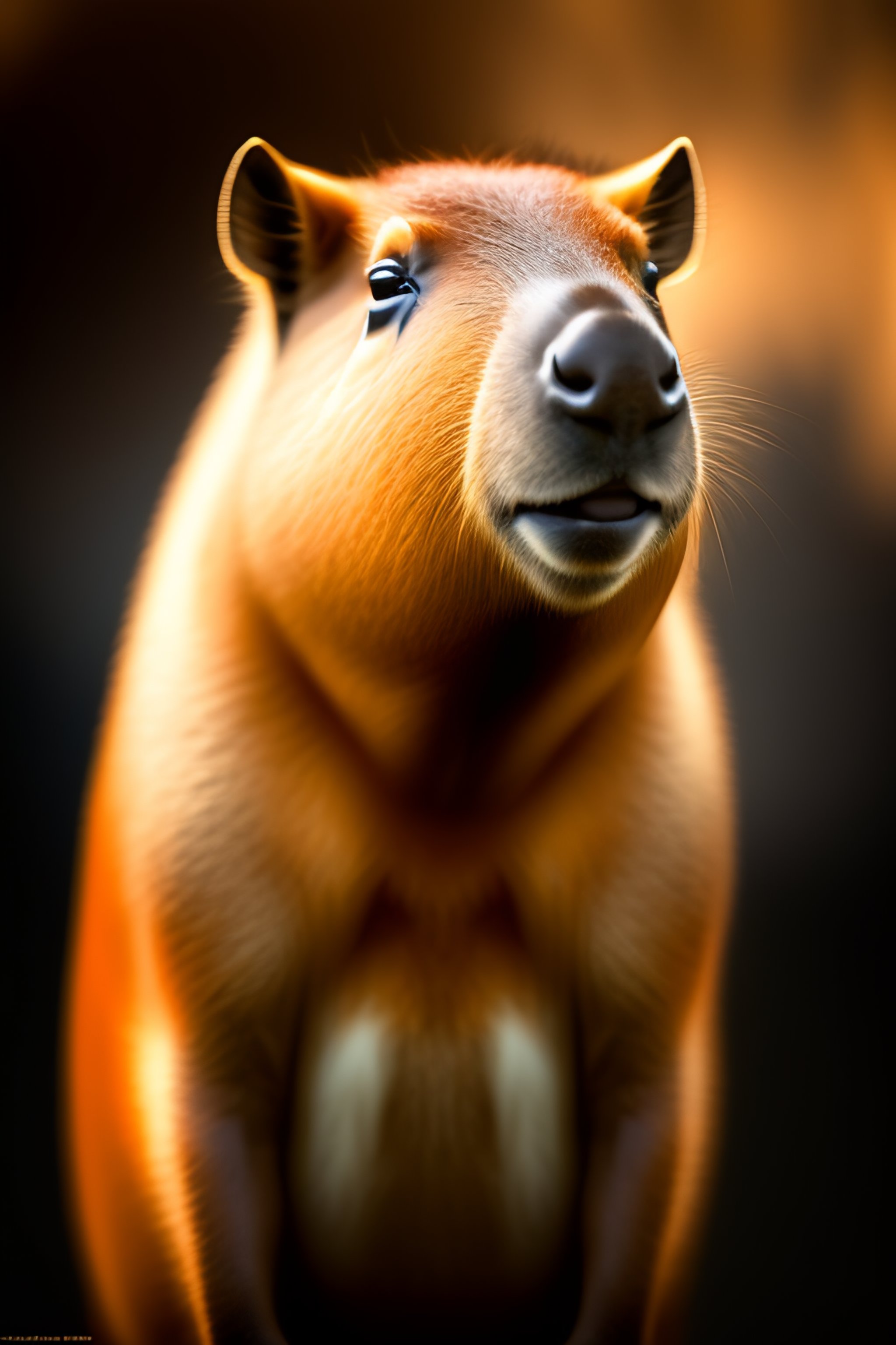 Lexica - A capybara with a donal trump face