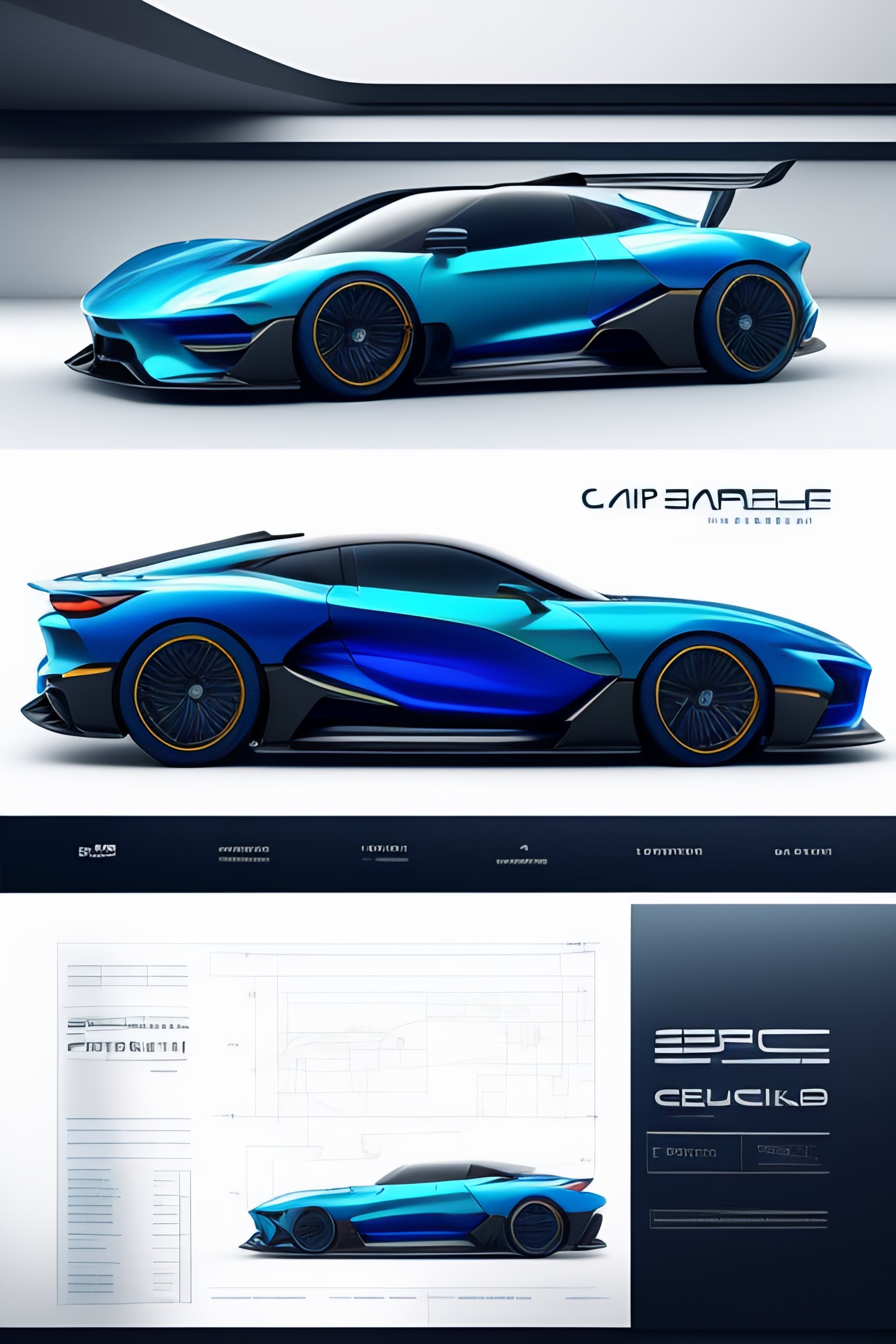 Lexica - Concept family car electric blueprint