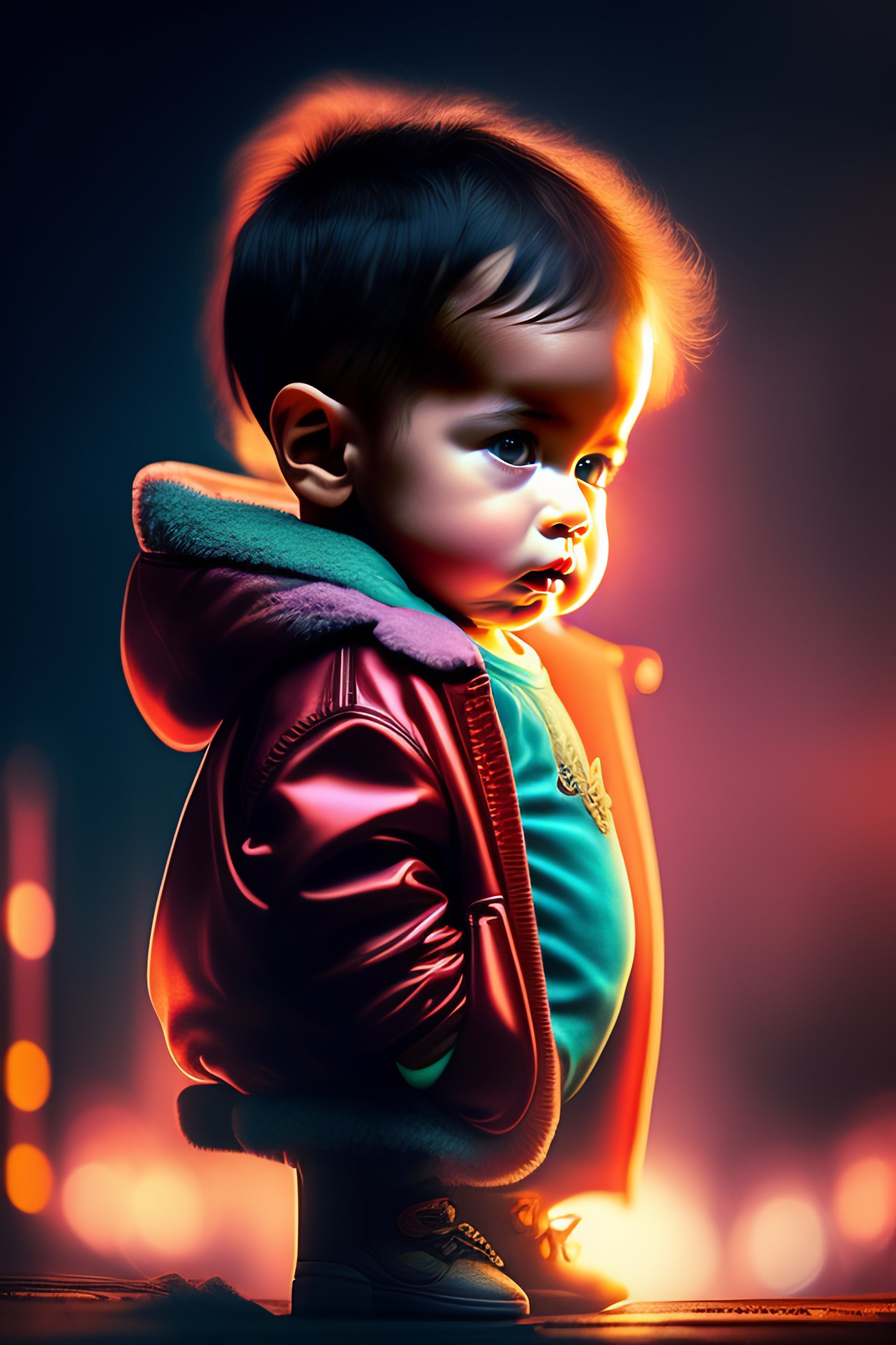 Lexica - Baby piccolo, blade runner style