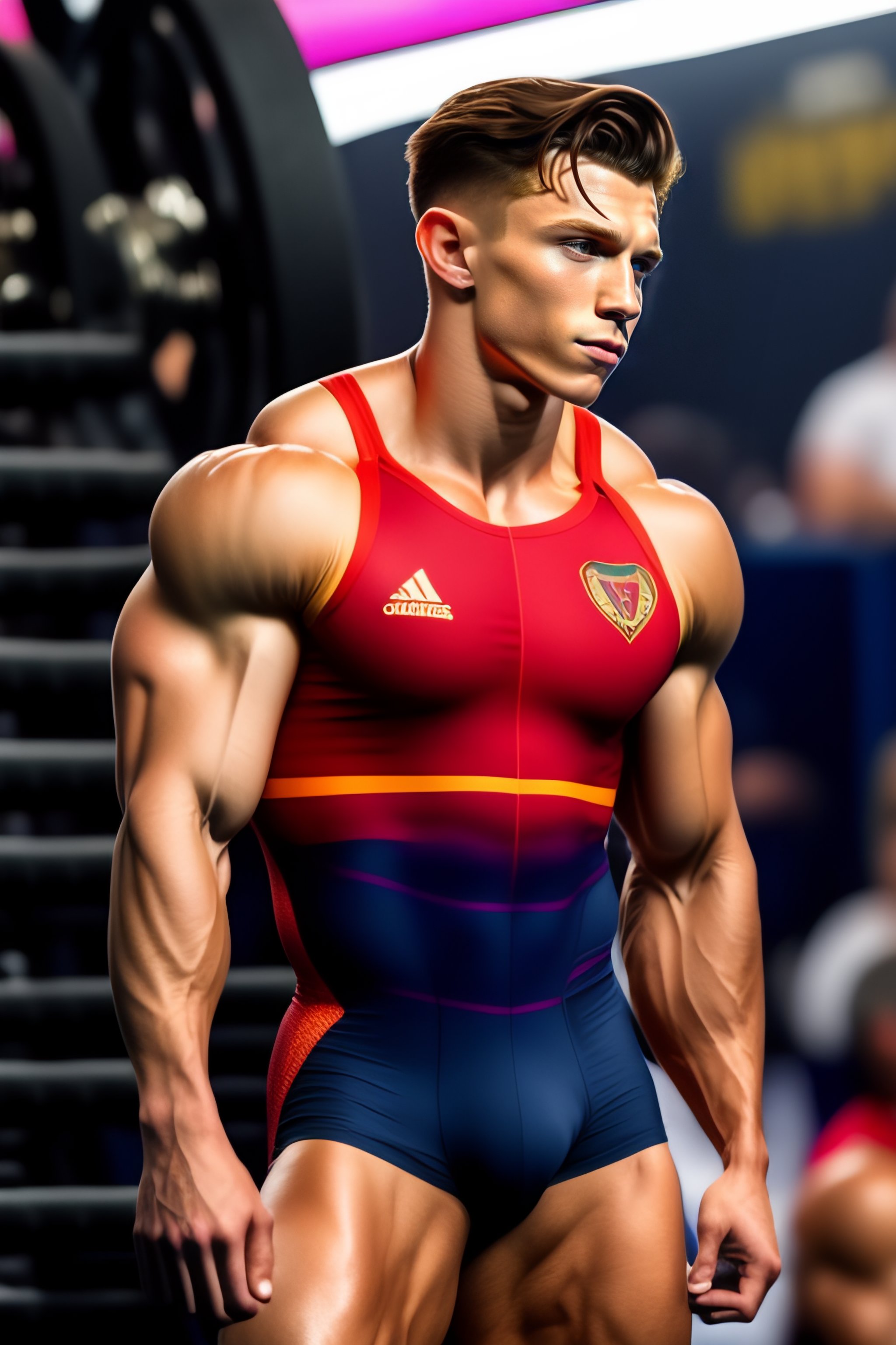 Lexica - Tom Holland, muscular body.