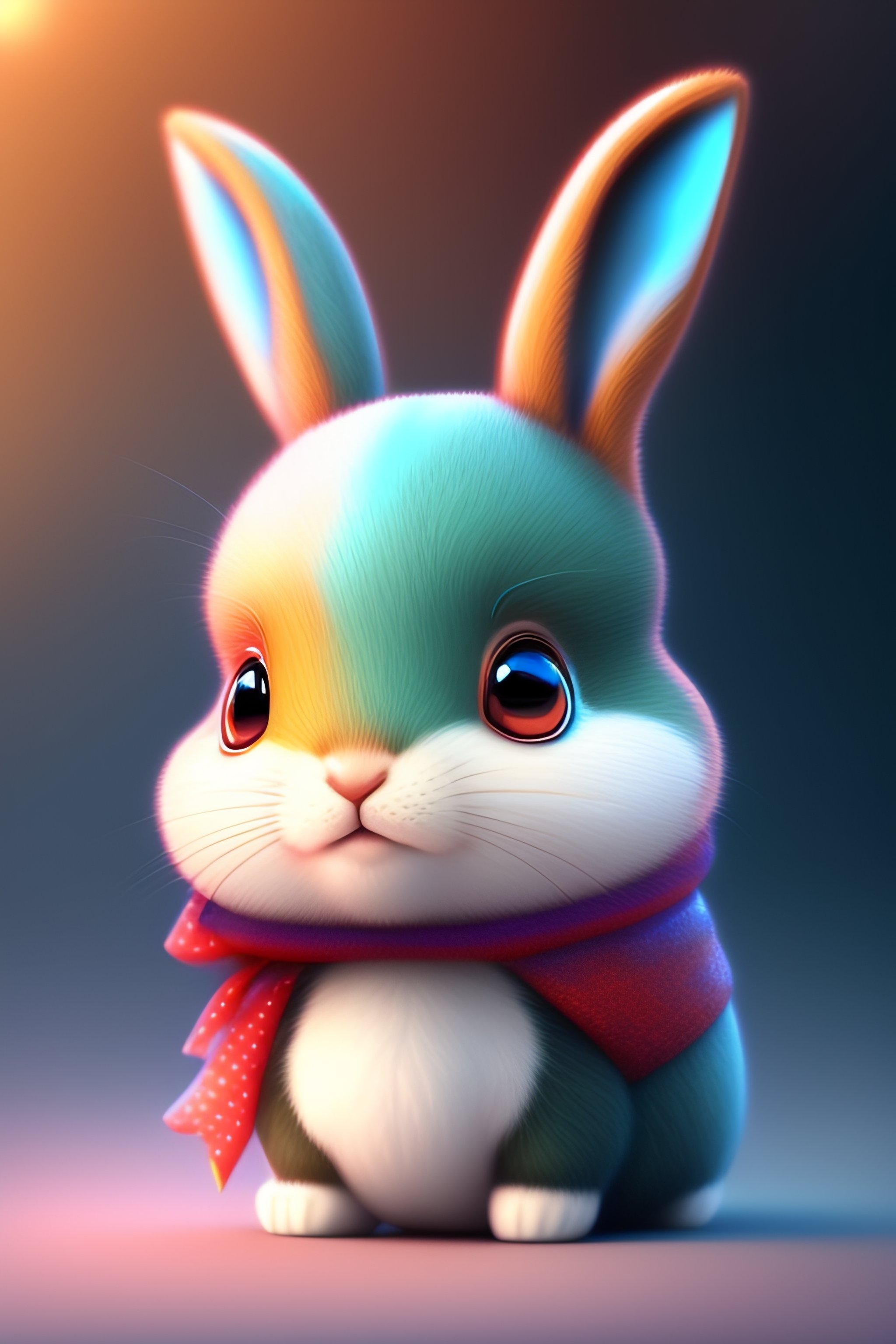 Lexica - Cute and adorable cartoon rabbit baby, fantasy, dreamlike ...