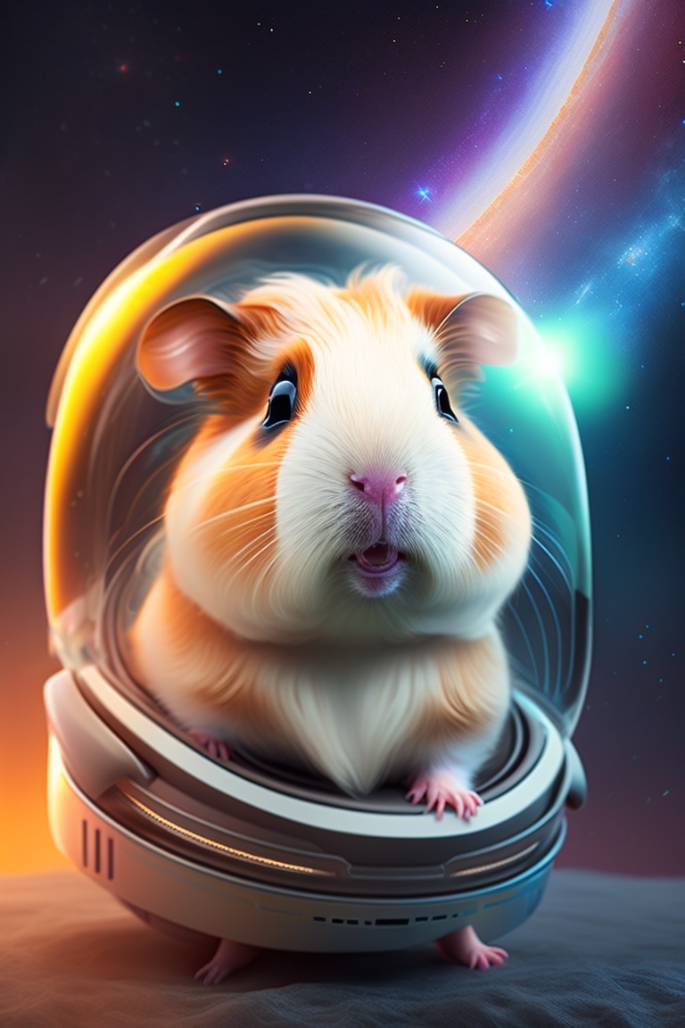 Lexica - Guinea pig, in the universe, astronaut,
