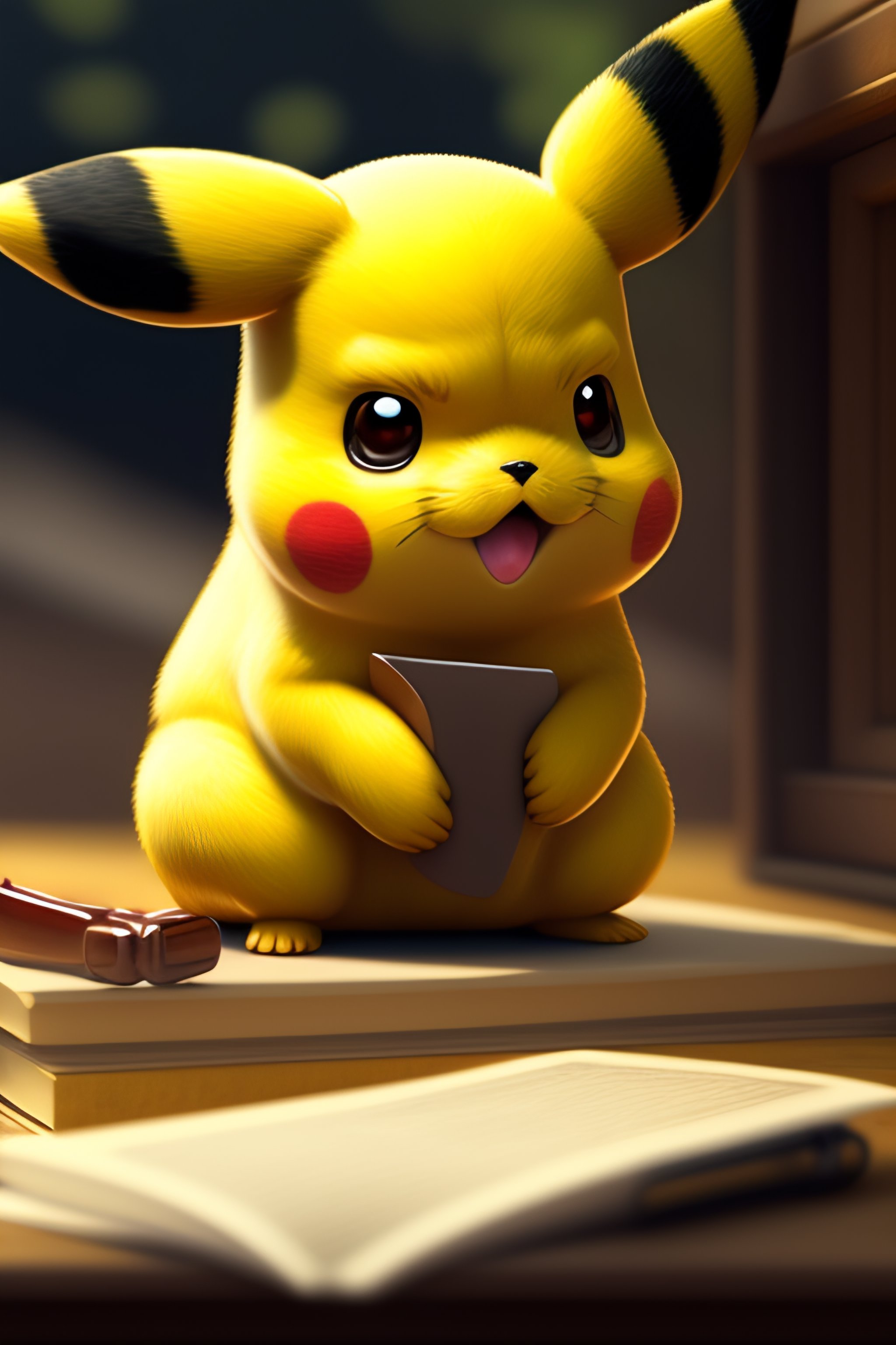 Lexica - Pikachu commiting tax fraud, paperwork, exhausted, cute ...