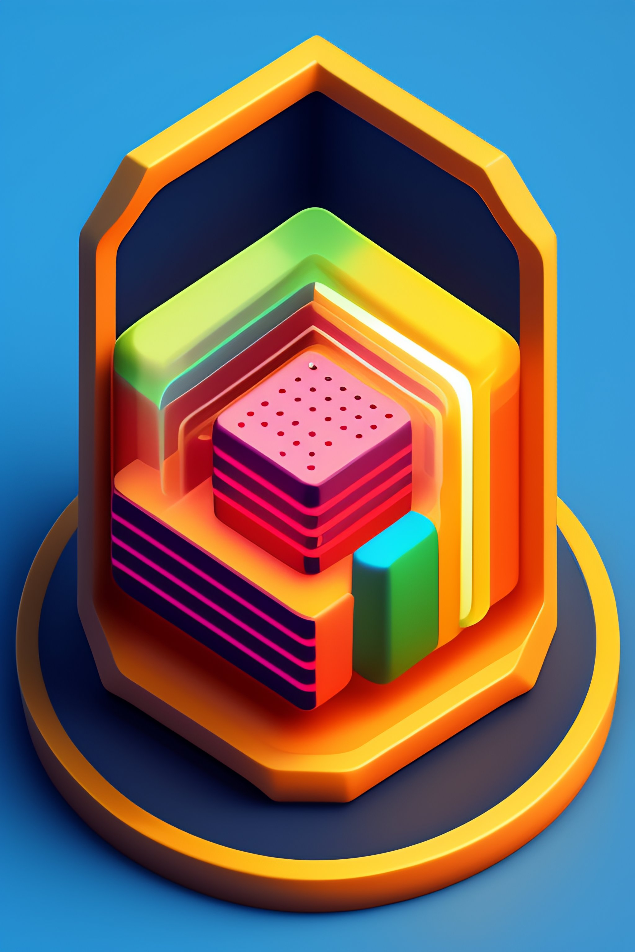 Lexica - Isometric render speech bubble, detailed icon