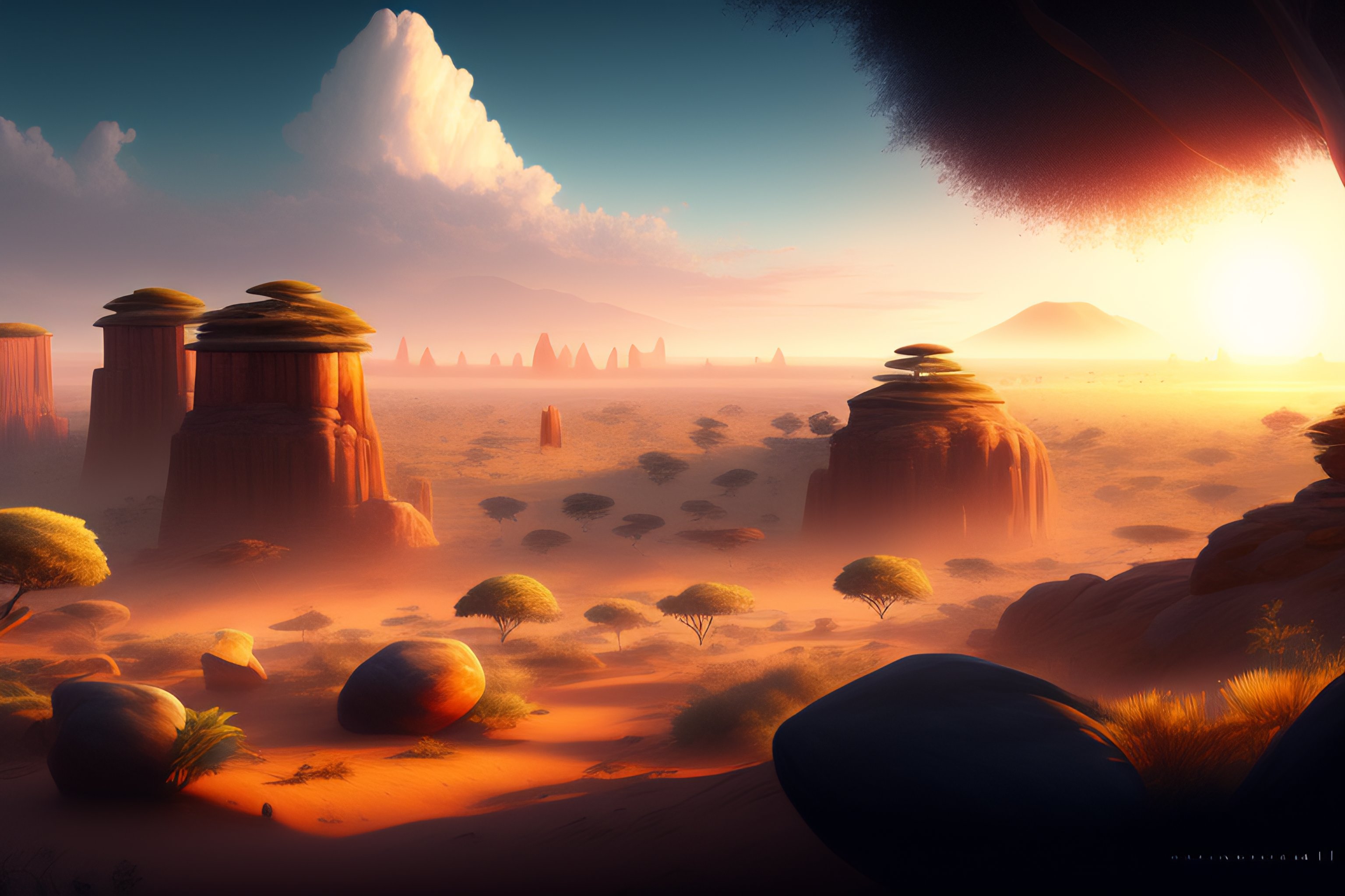 Lexica - East africa landscape, highly detailed, digital painting ...