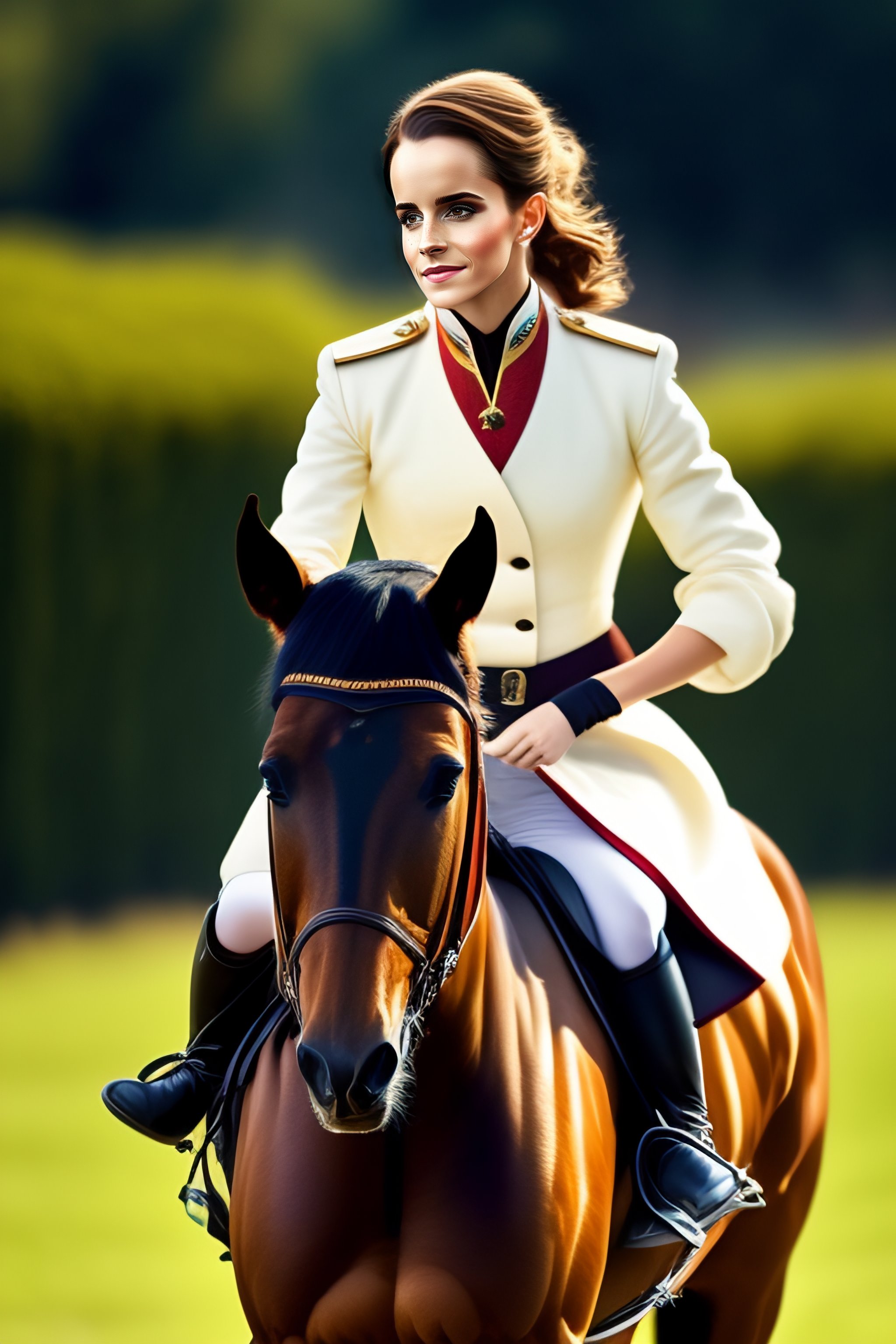 Lexica - Emma watson riding a horse