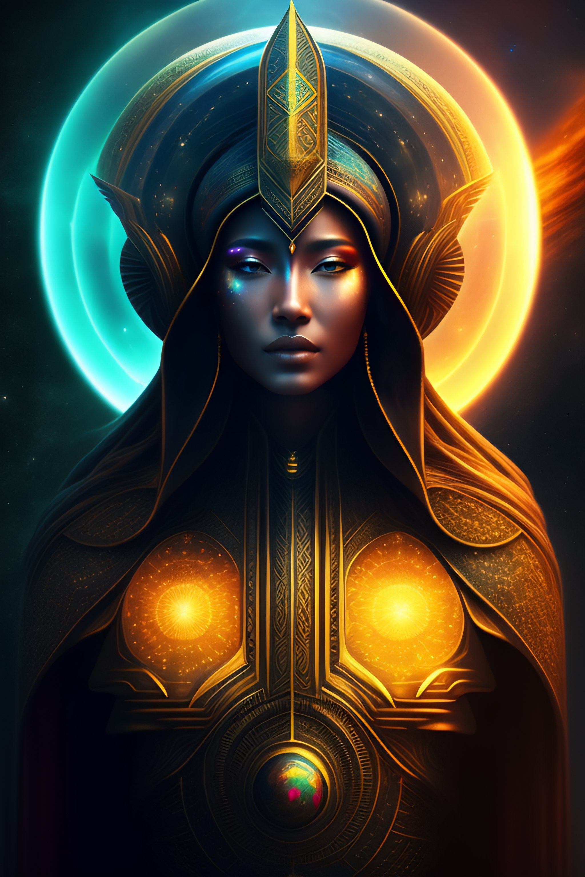 Lexica - Ancient alien, face, deep space, dark, spaceship, futuristic ...