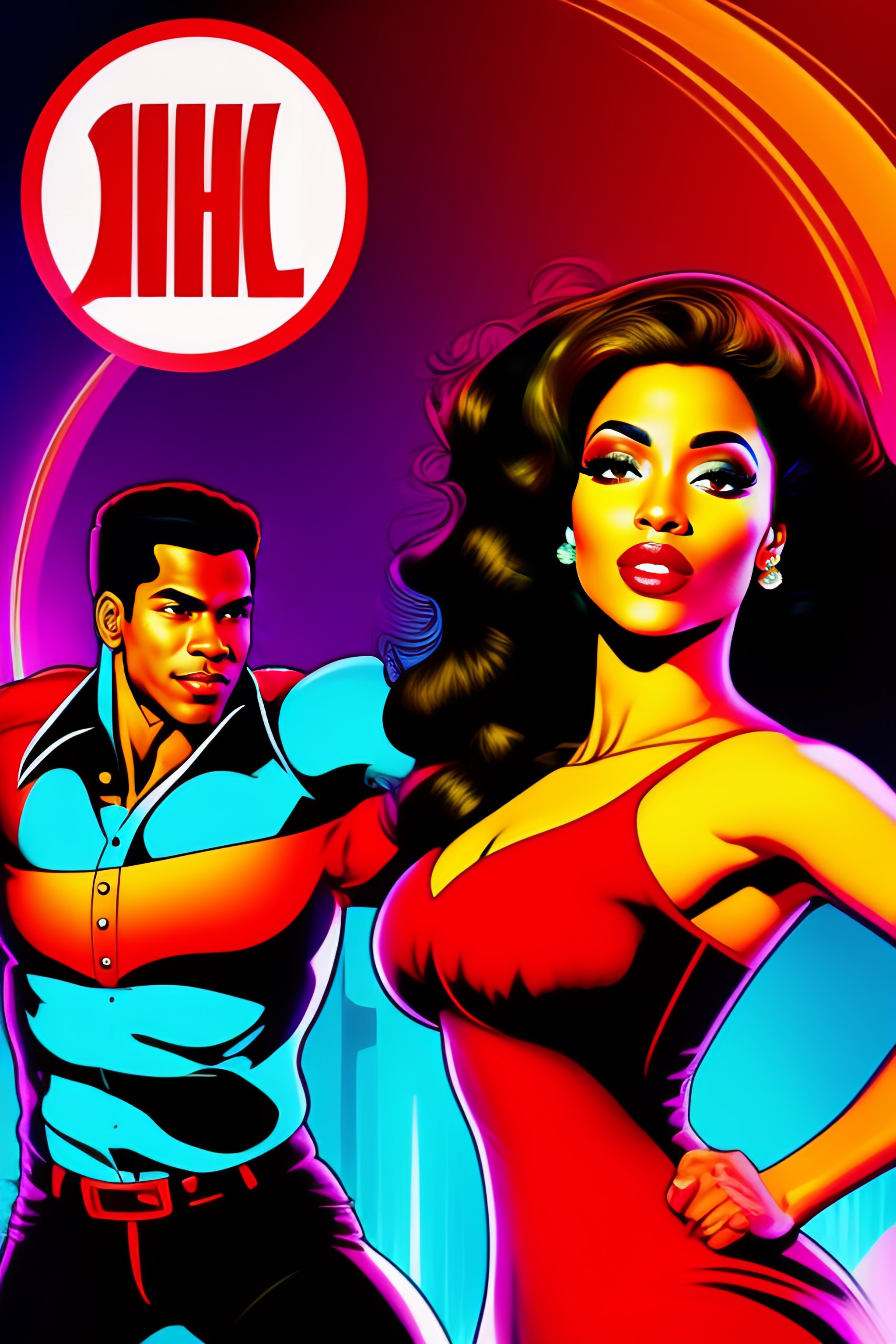 Lexica - Women and men dancing salsa, comic style hd