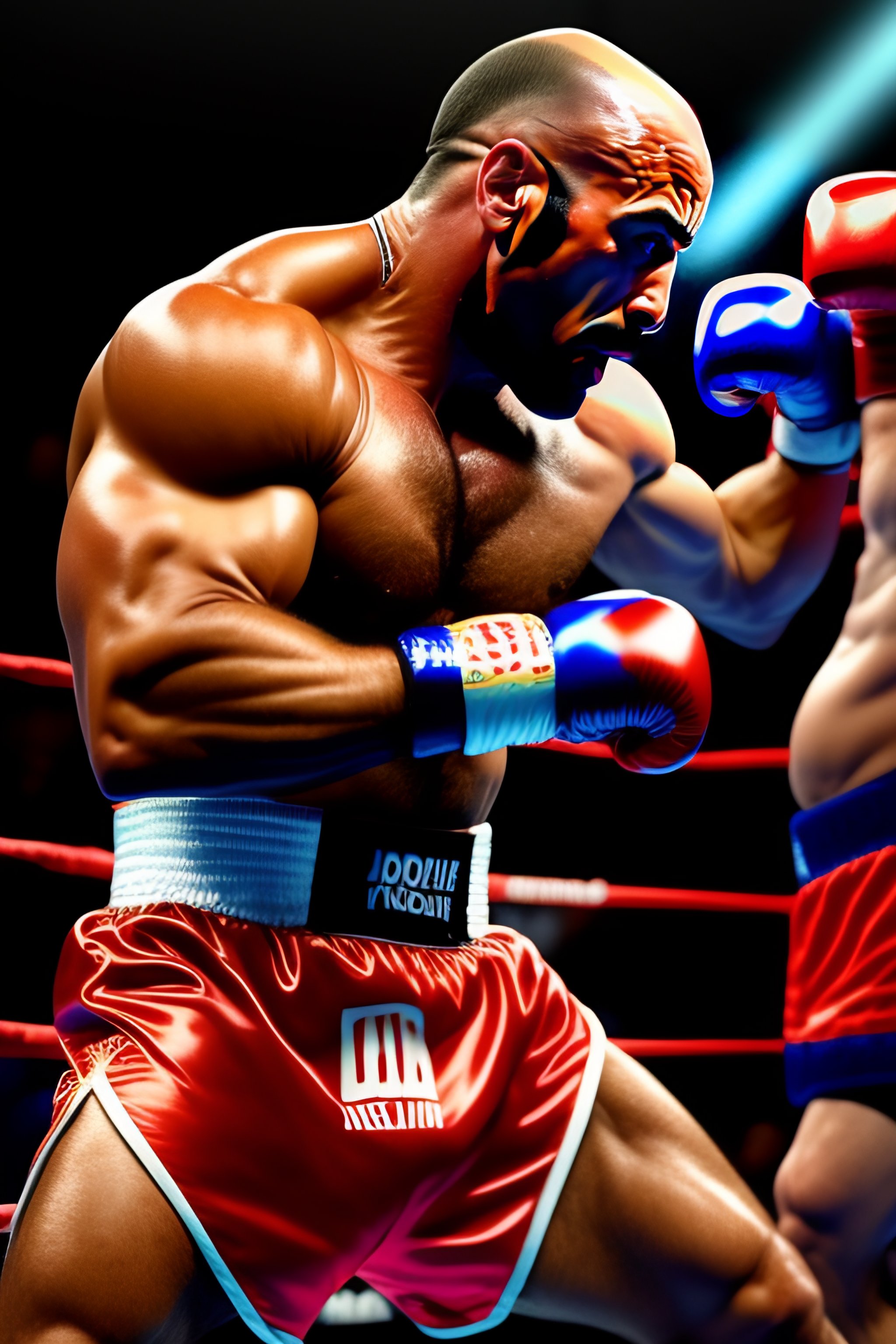 Lexica - Portrait of Joe Rogan getting knocked out with a roundhose kick