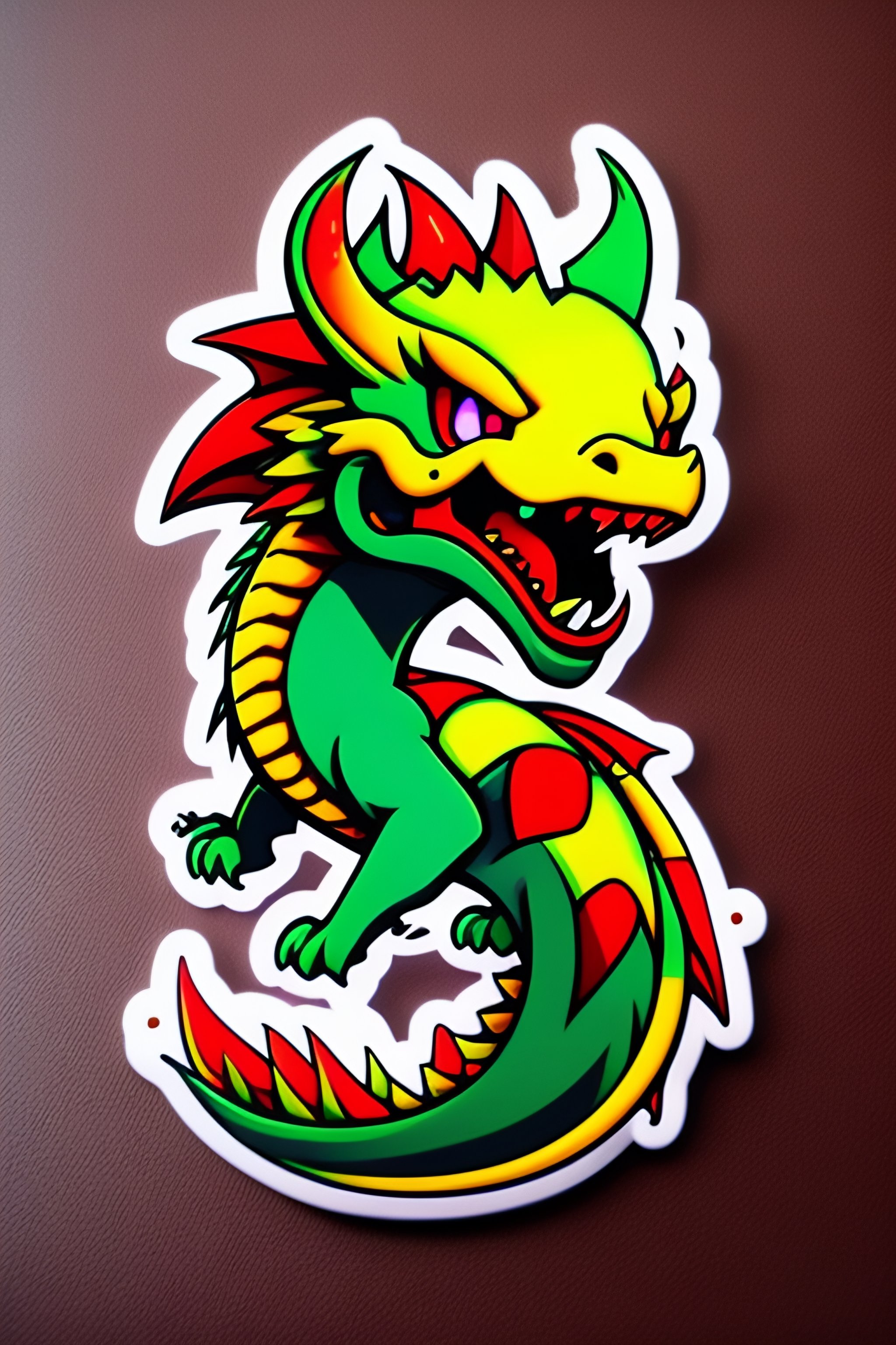 Lexica - Cute cartoon anime dragon sticker, anime style, solid ...