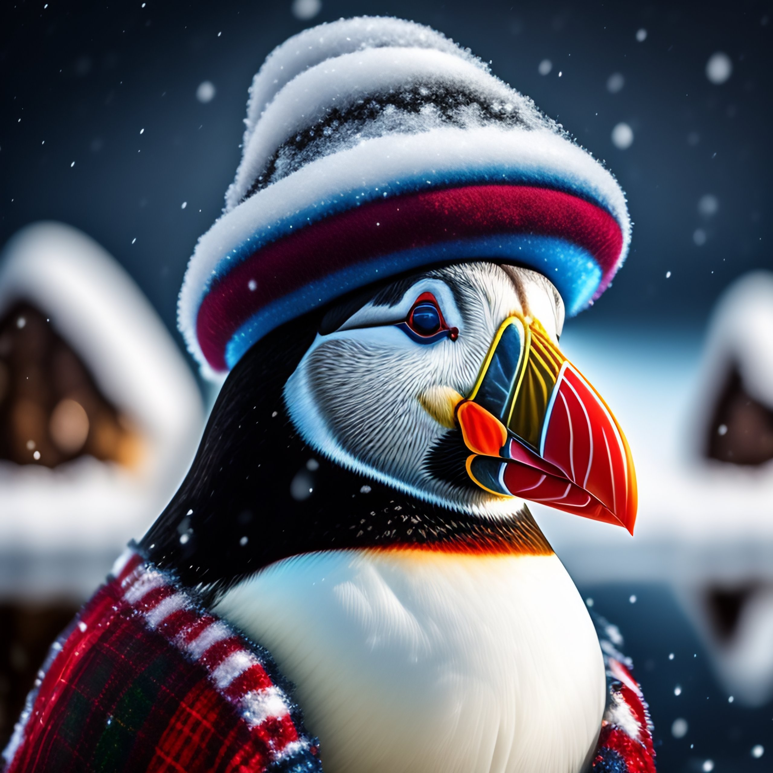 Lexica - Beautiful and bright advertising, photography of a puffin in ...