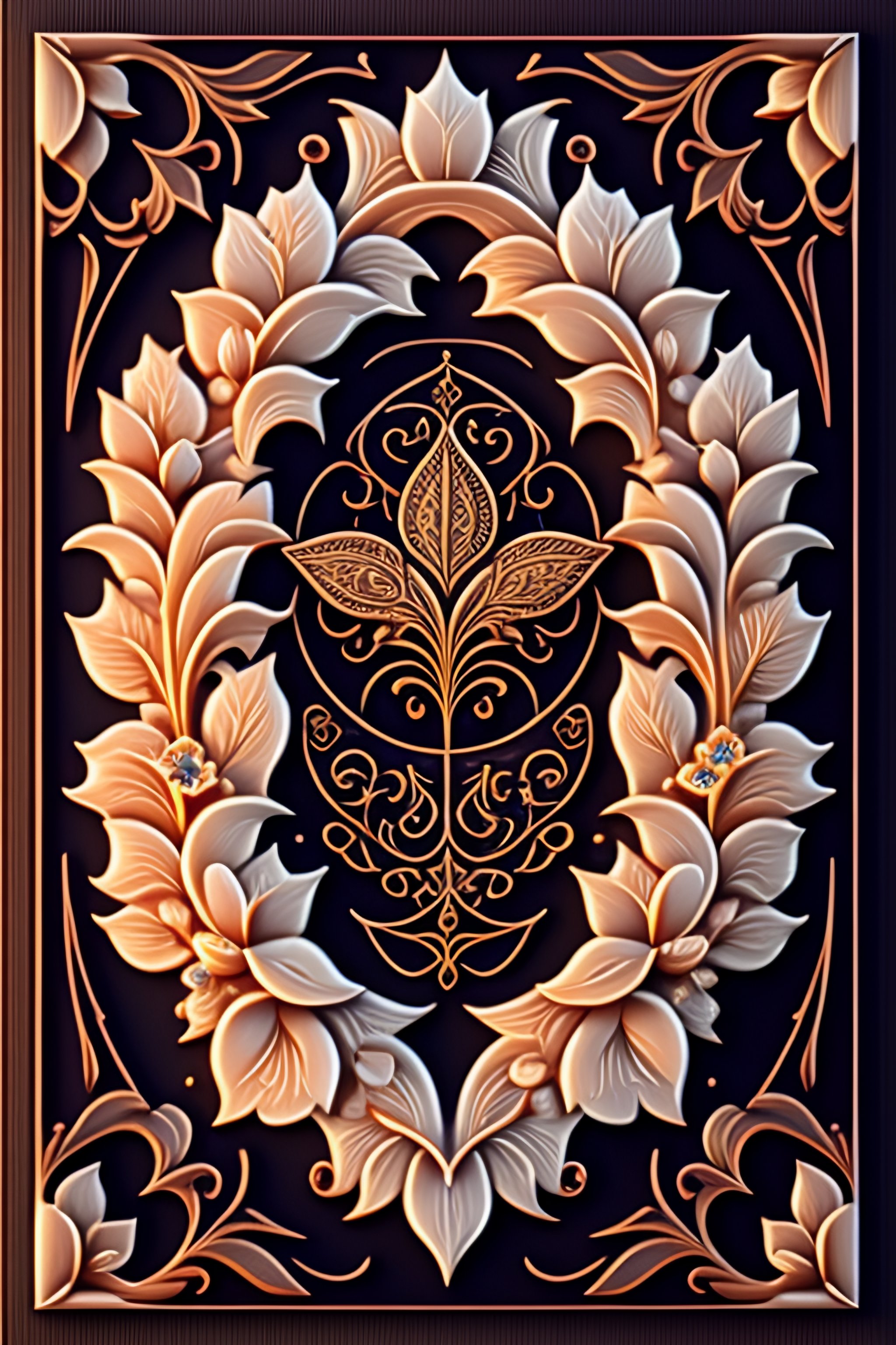 Lexica - Beautiful symmetrical decorative ornament with classical ...