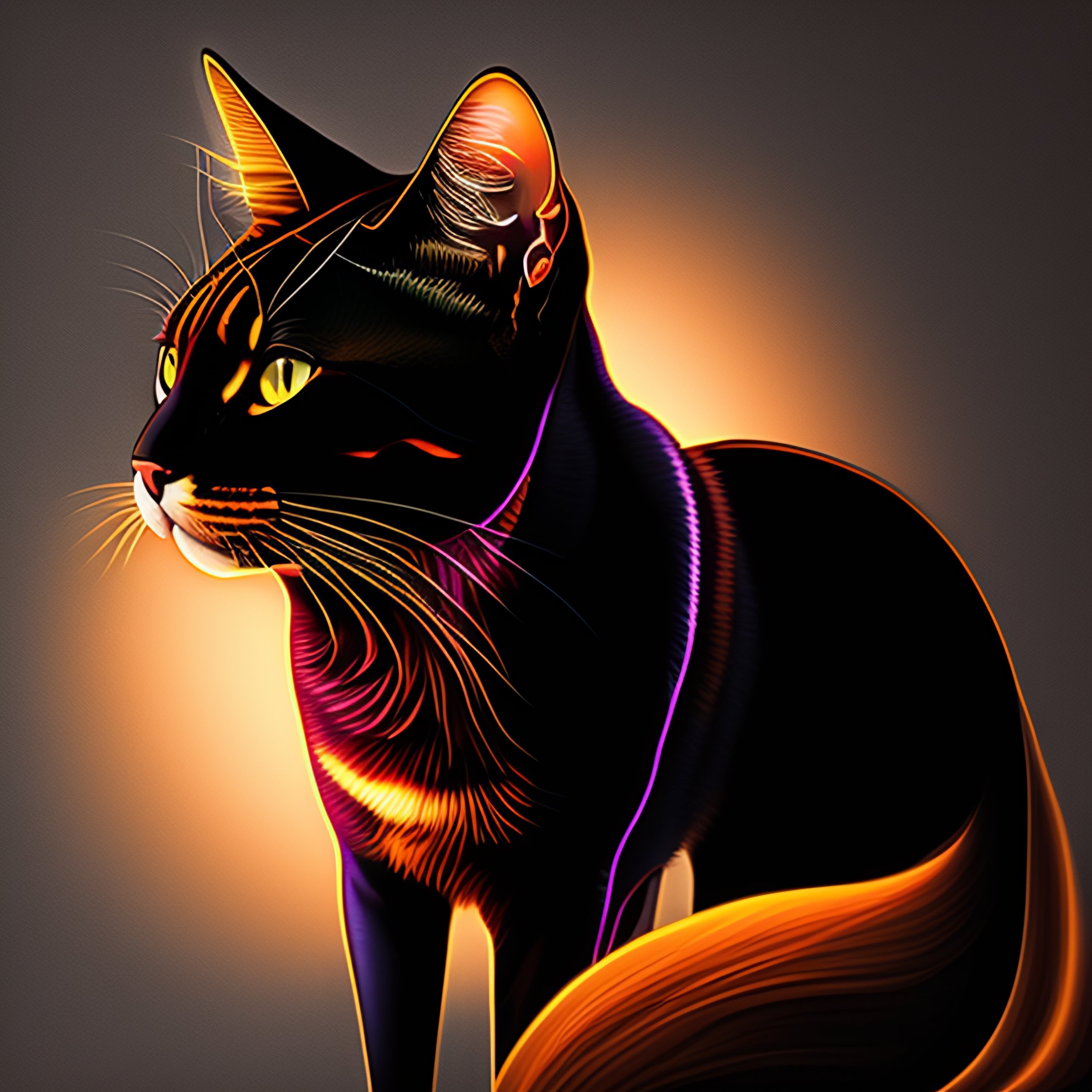 Lexica - Illustration of an animal avatar, cat profile picture kids ...