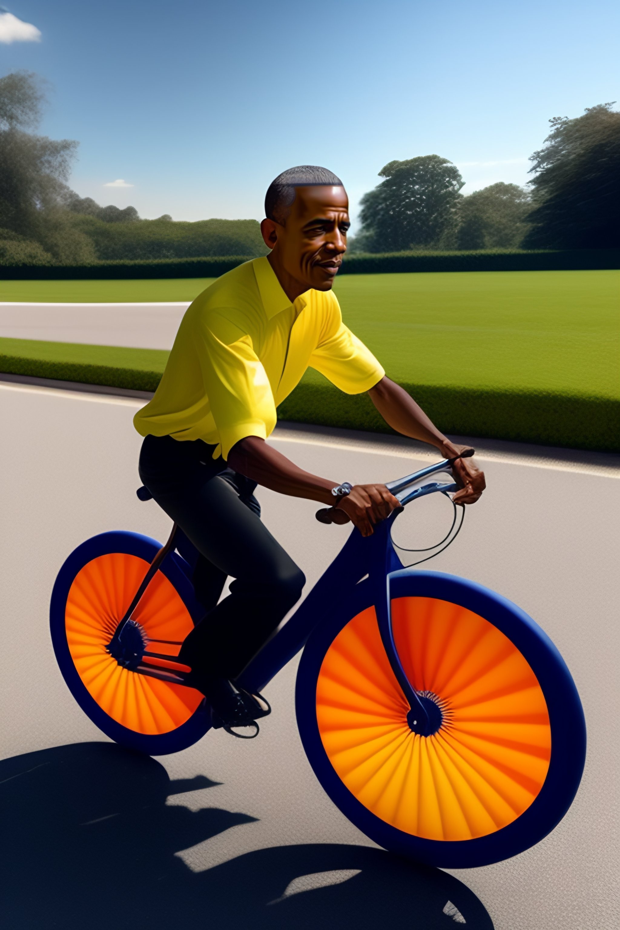 Lexica - Obama in a bicycle