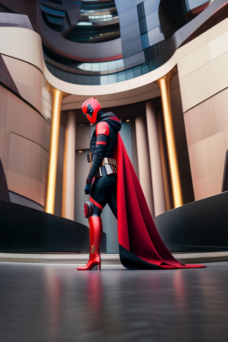 Lexica - Hyperrealistic Haute Couture Deadpool as a Fashion Model ...