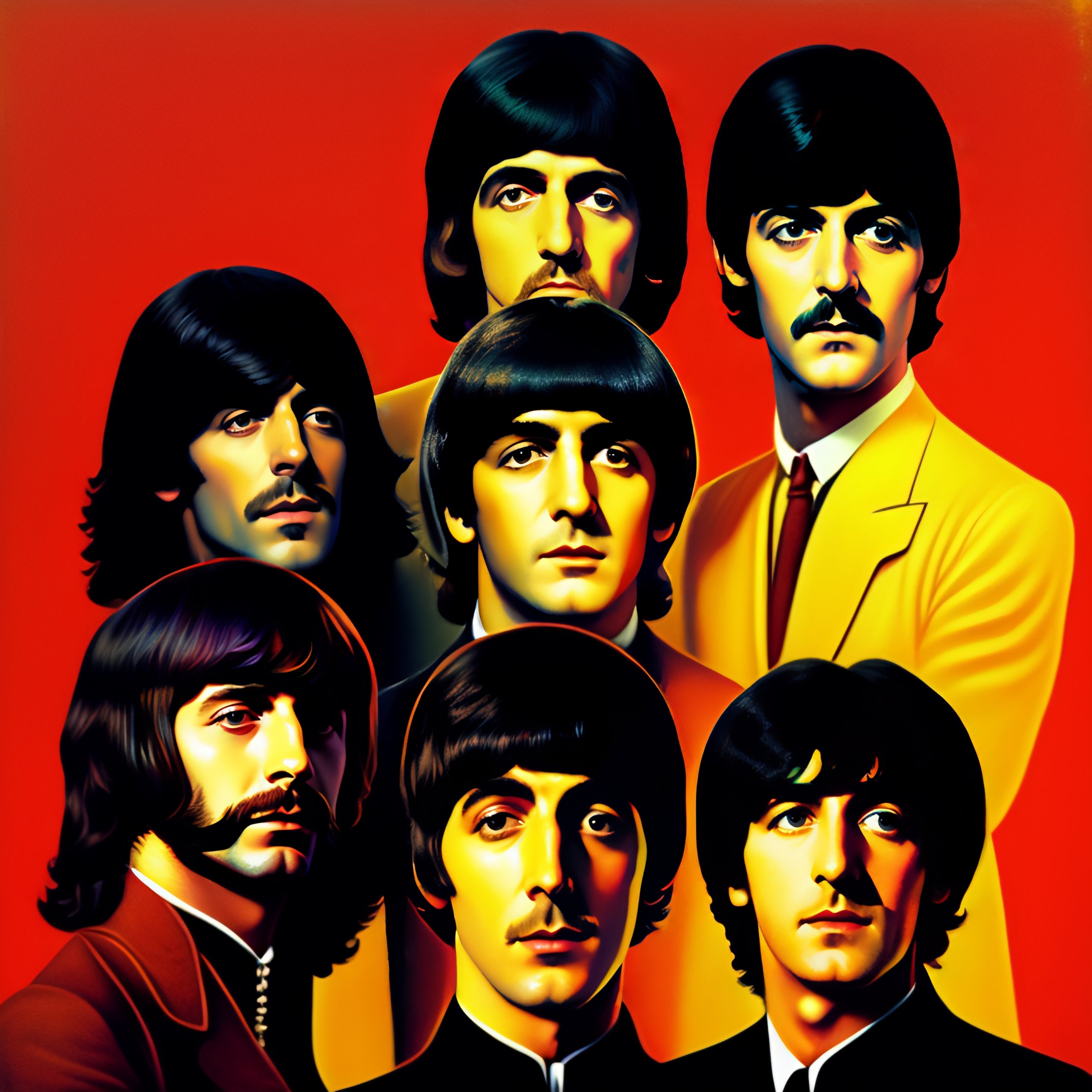 Lexica - The beatles retro poster