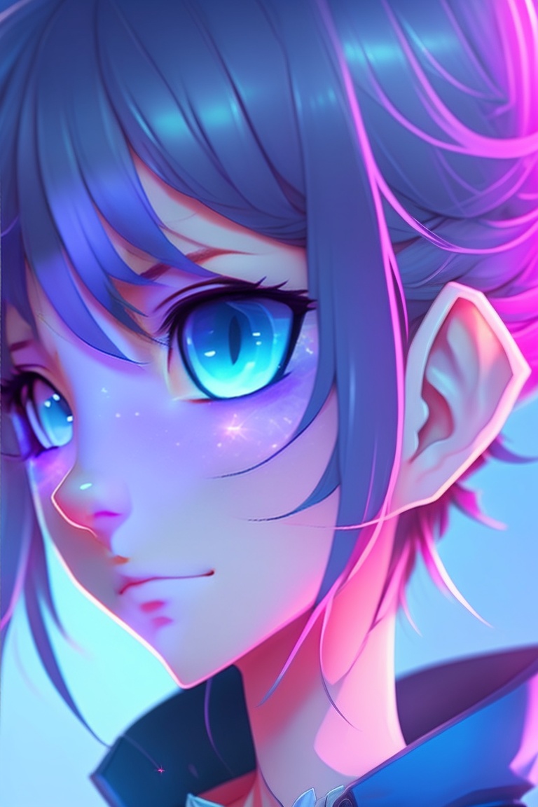 Lexica - Female character, with drooping eyes, pink eyes, attractive ...