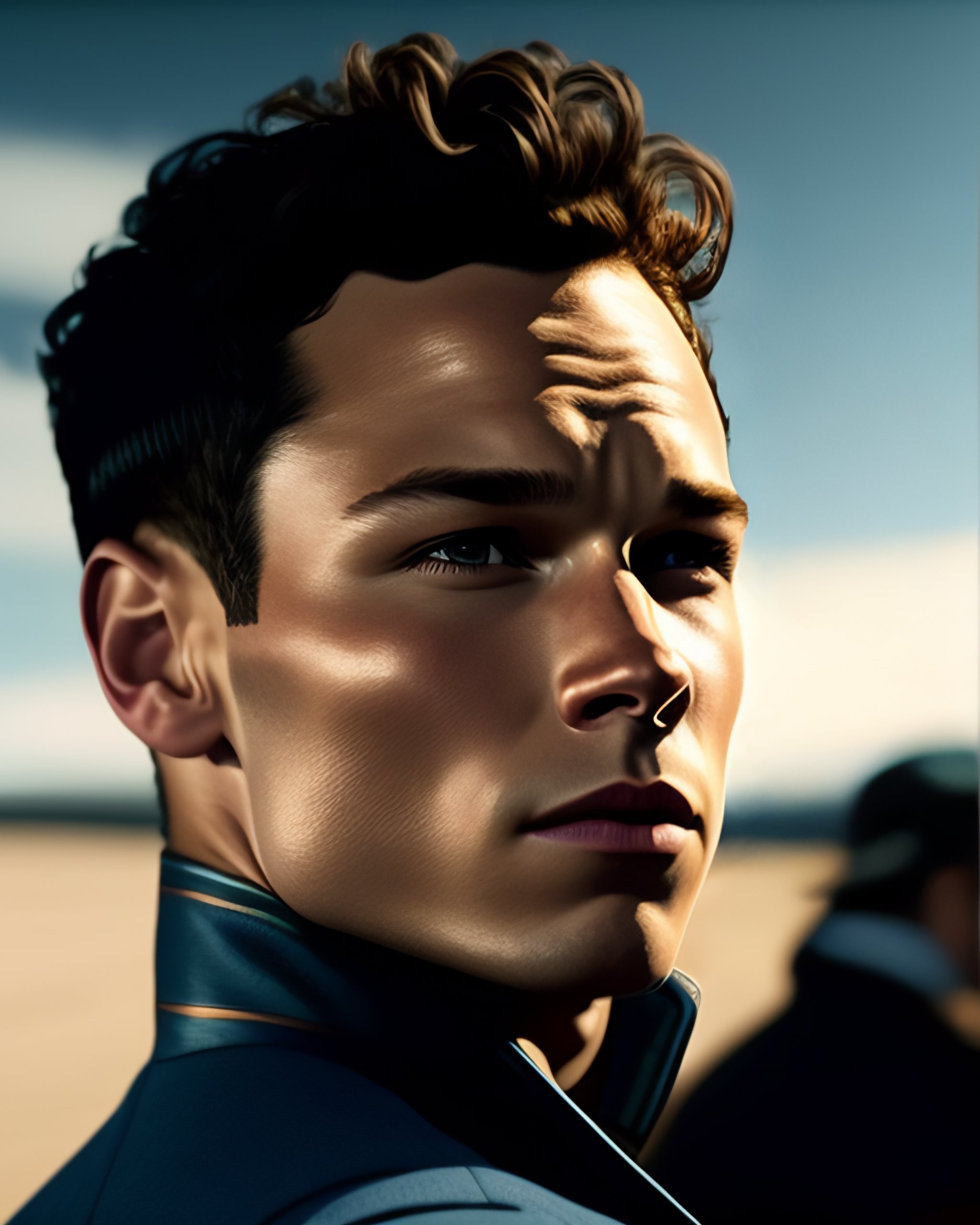 Lexica - Close up of finn cole fighting global warming and draught ...
