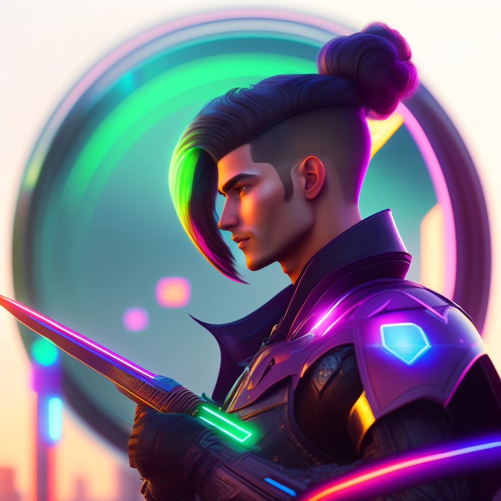 Lexica - A colorful photo of an alienated male modern herald with wings ...