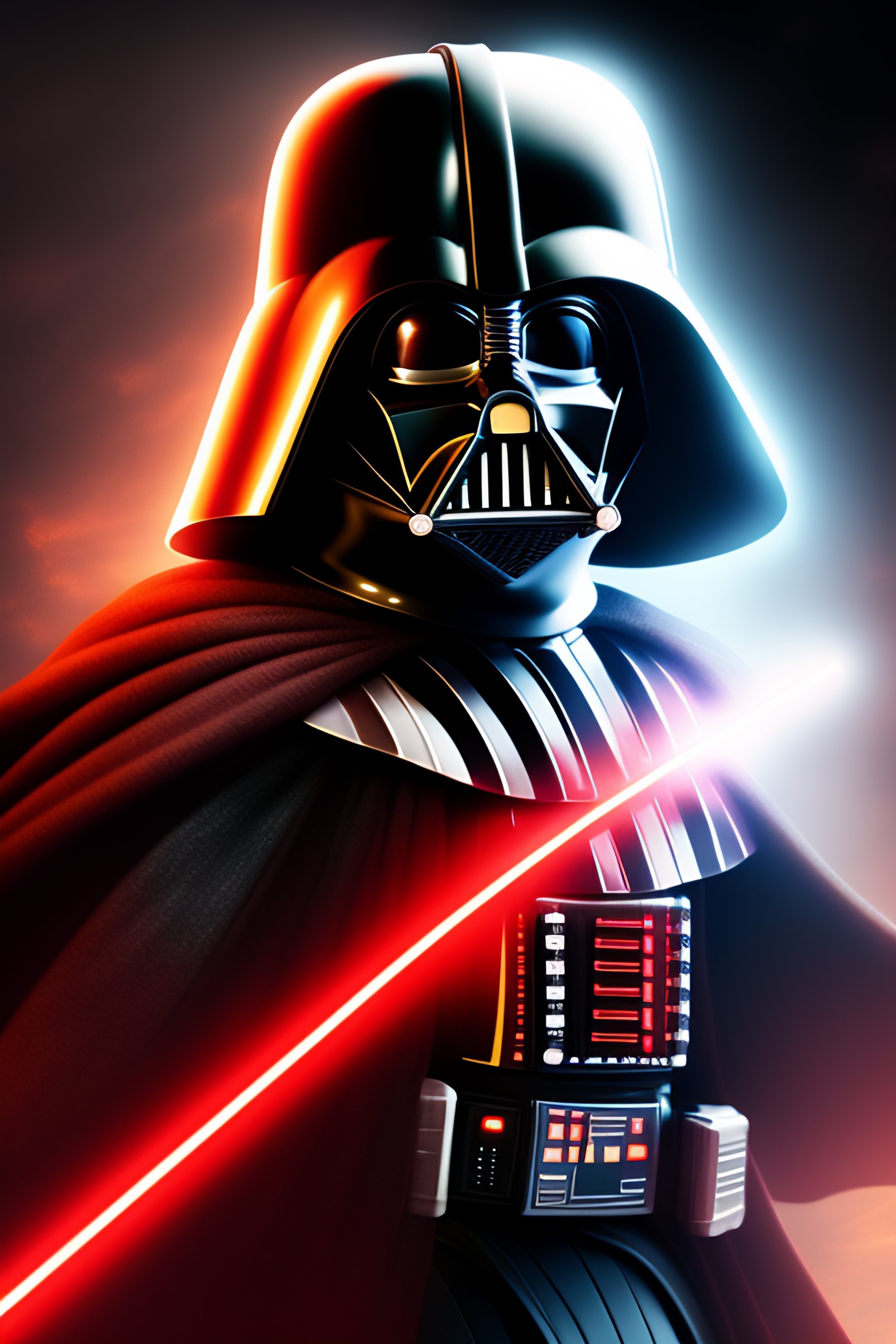 Lexica - Cute, Darth Vader, fight, attack, anime