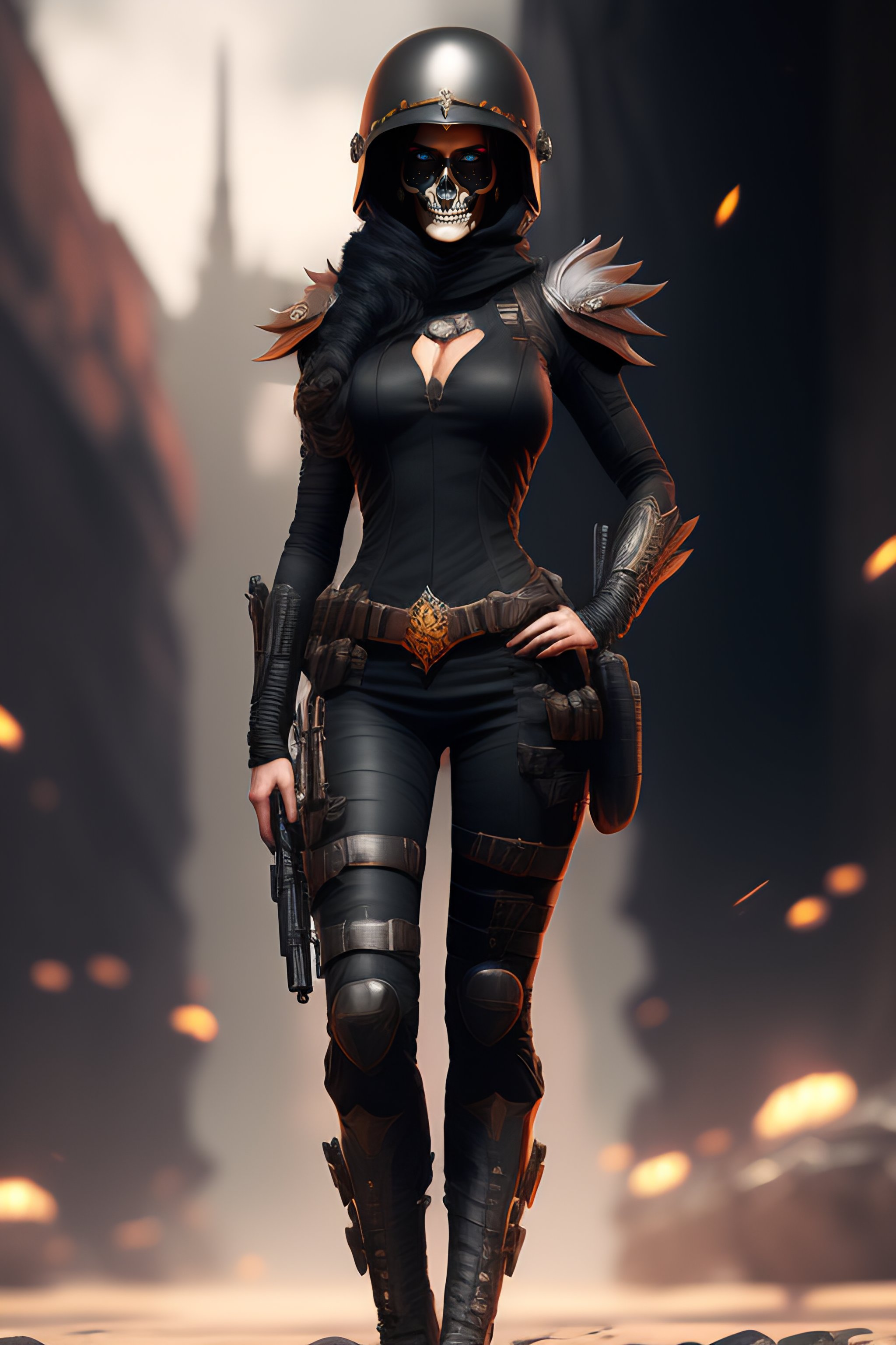 Lexica - Woman gothic necromancer summoner, Wolfenstein character ...