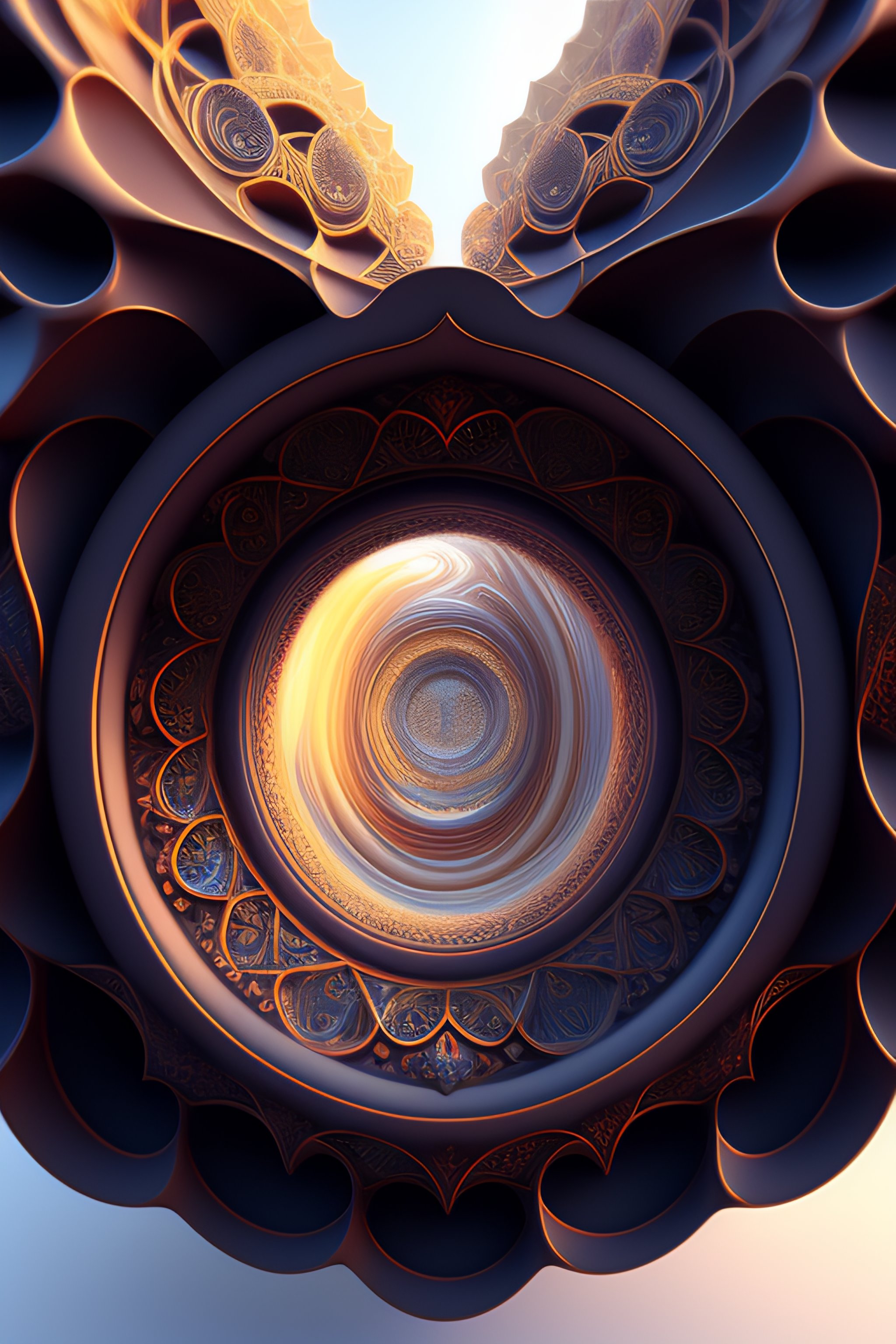 Lexica - 3d fractal background by Escher, psychedelic, mandelbulb 3d ...