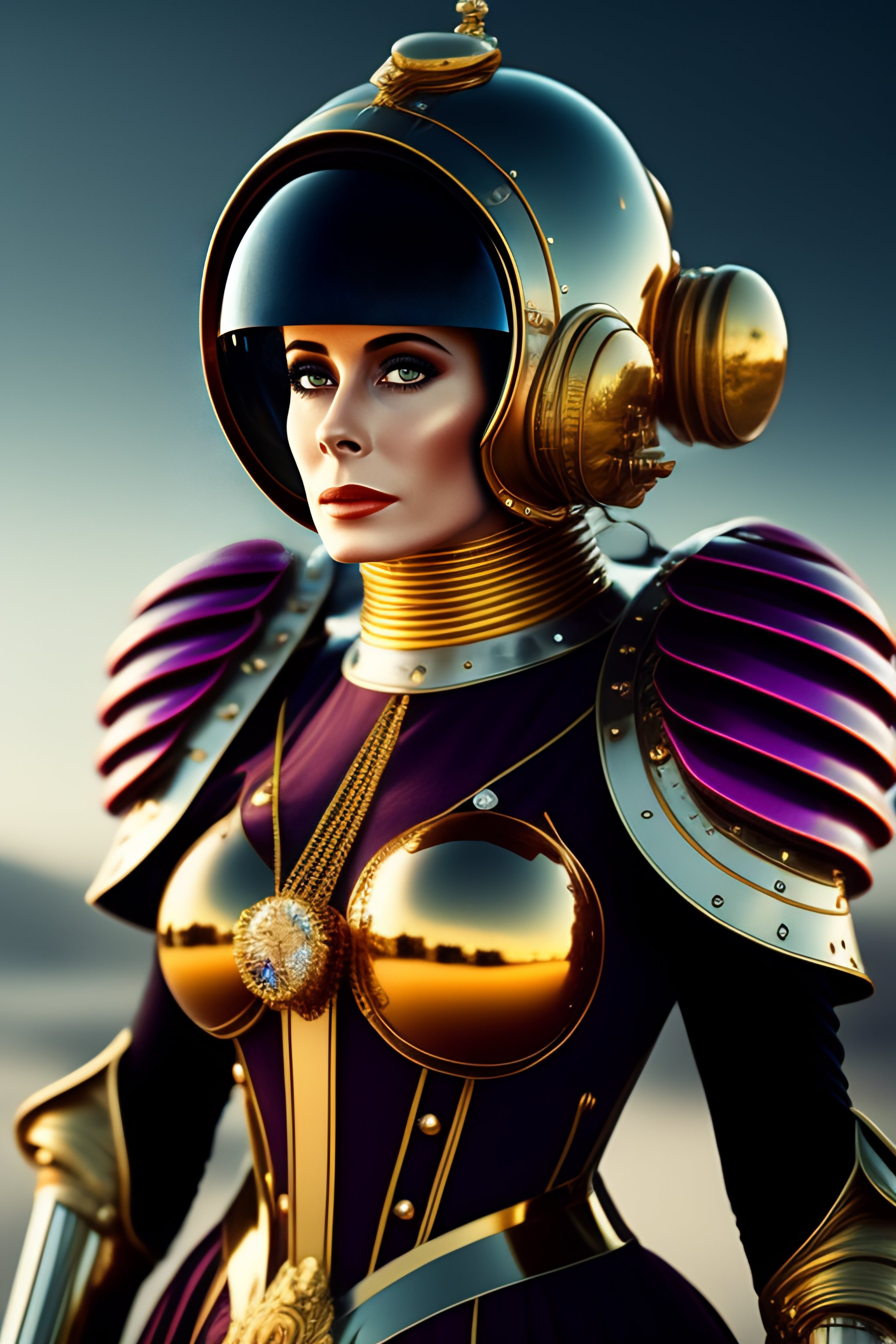 Lexica - An extremely complex and advanced cyborg in a space helmet on ...
