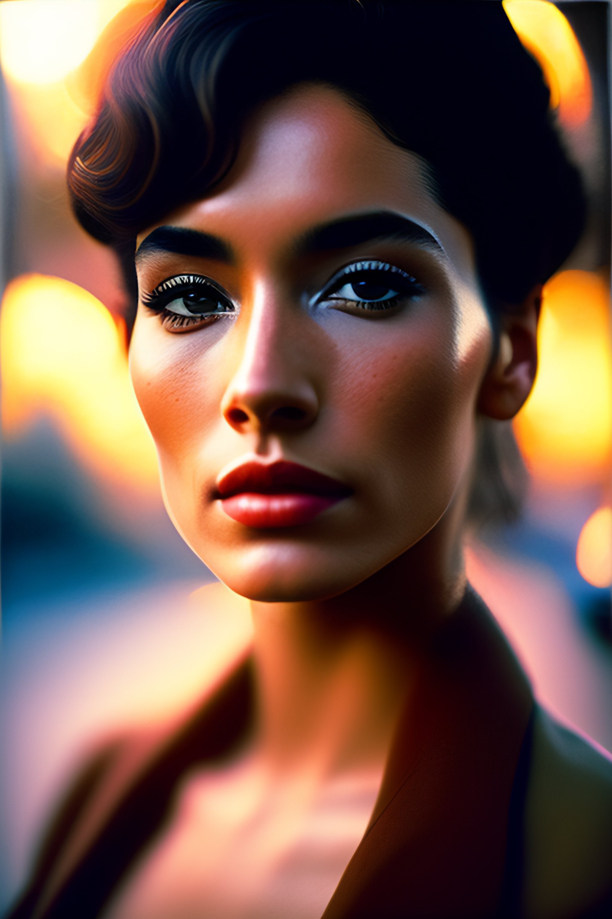 Lexica - Female semi-nua perfect portrait, new york, medium format ...