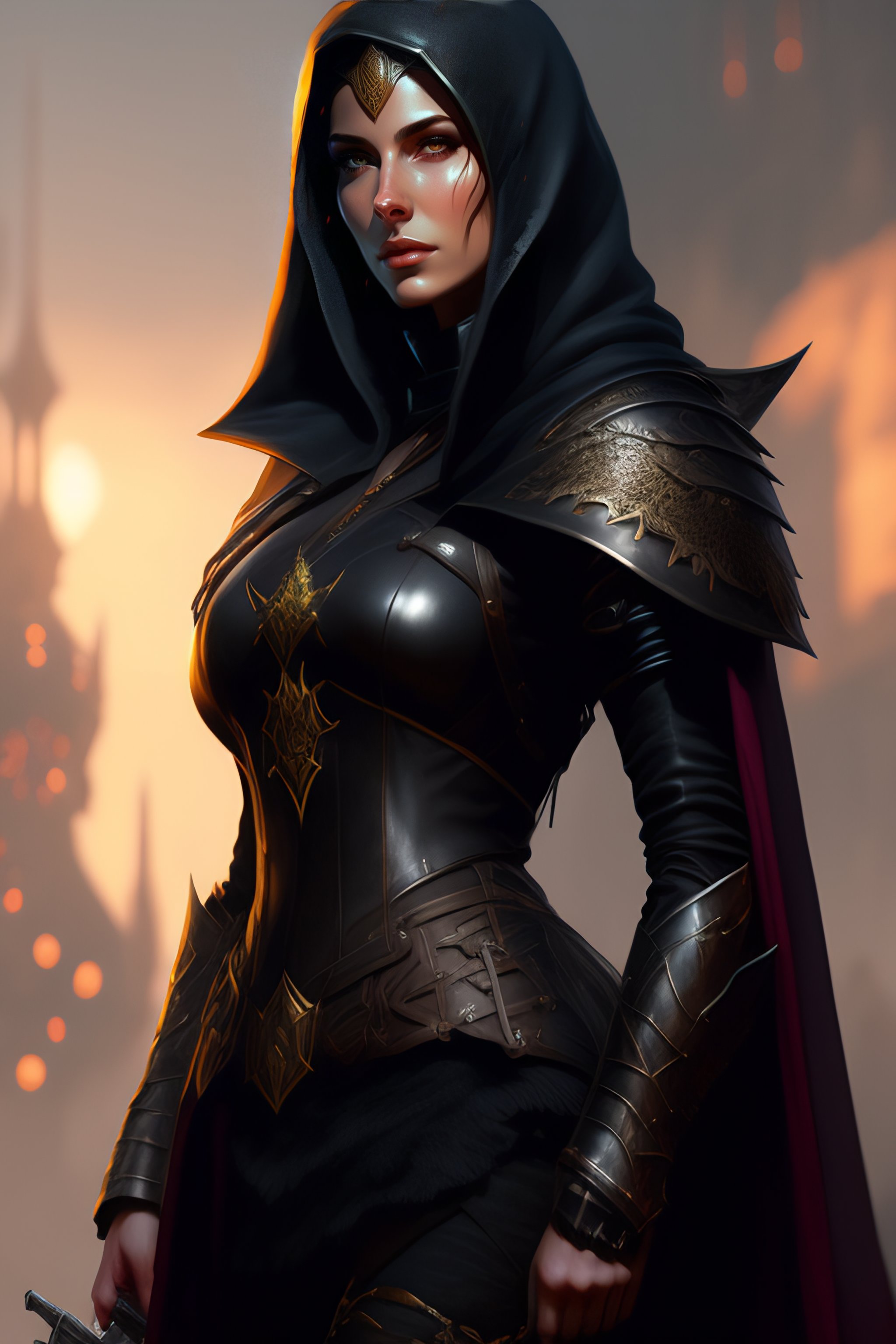Lexica - Woman gothic knight necromancer summoner, armored Wolfenstein ...