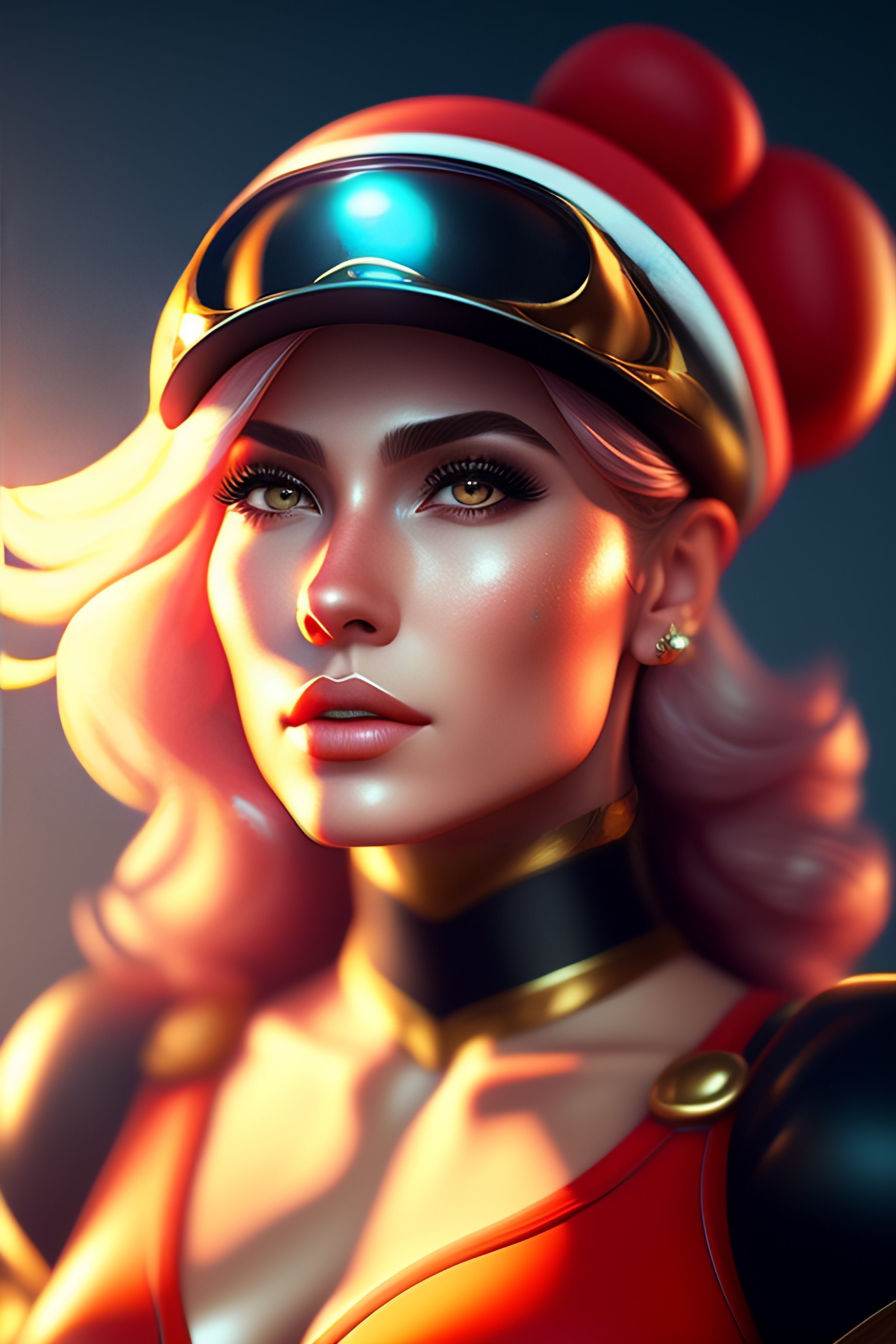 Lexica - A female version of Mario, dream-like art, smooth lighting ...