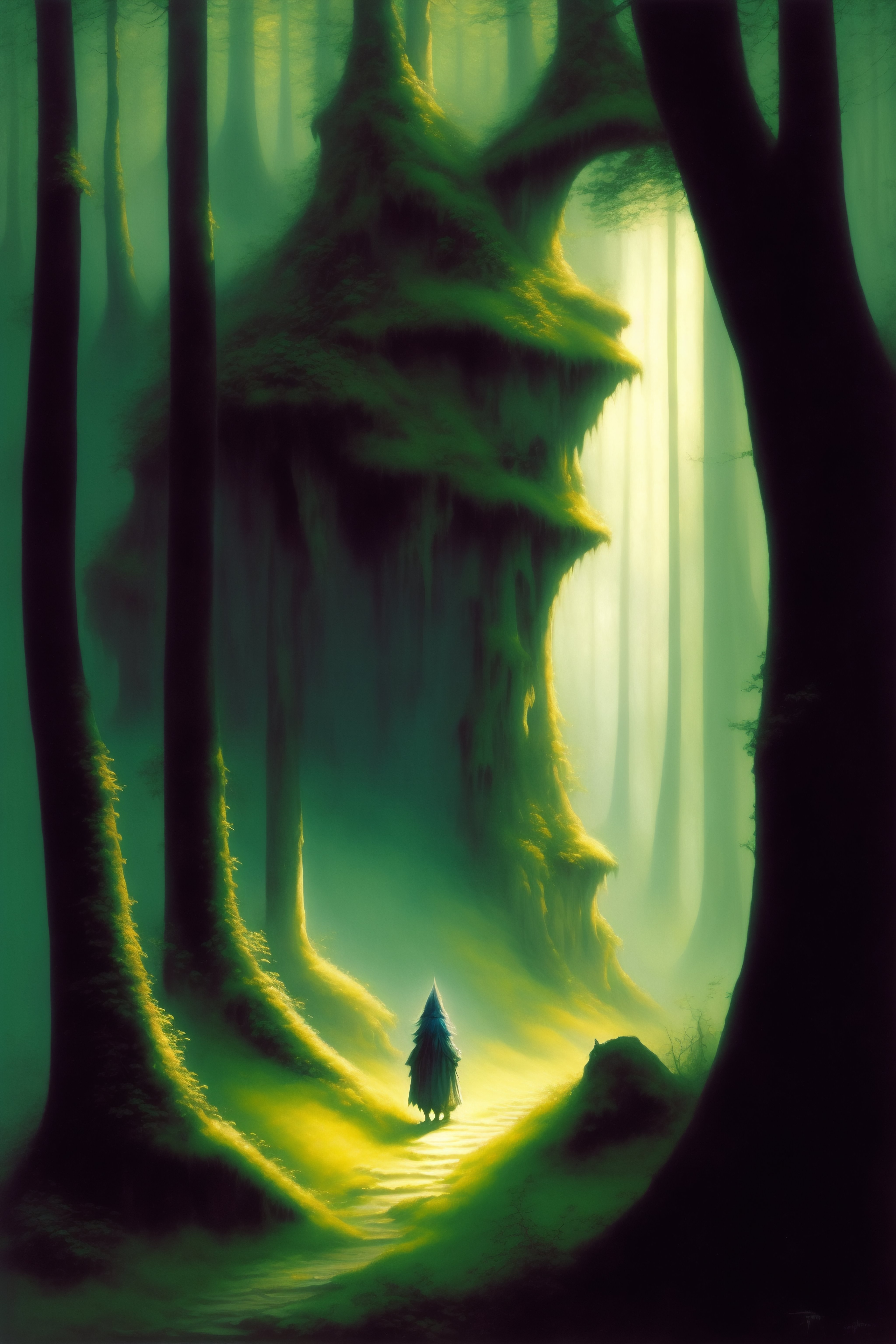 Lexica - Style of Brian Froud, trolls, painting, landscape, creepy ...