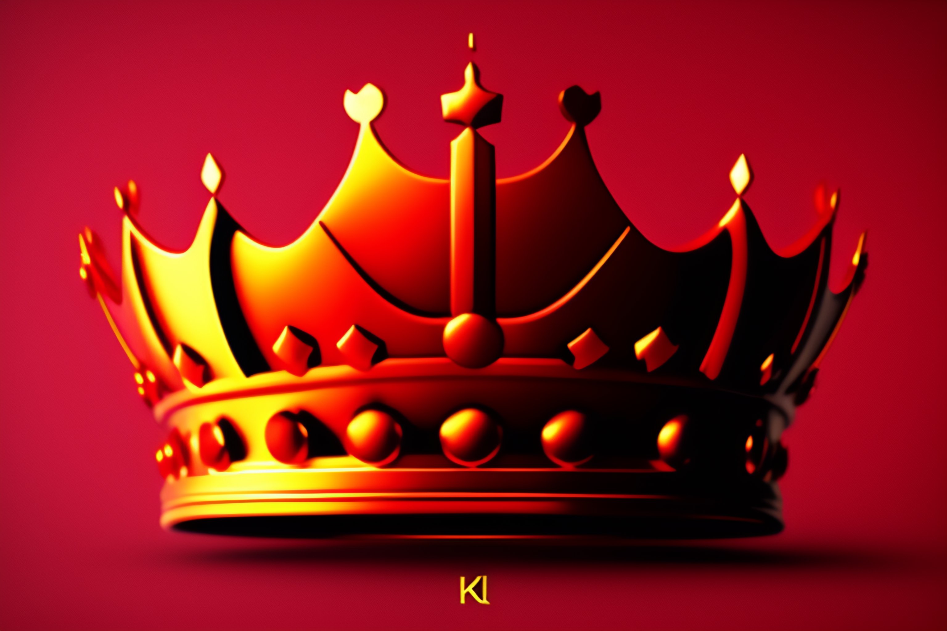 Lexica - A digital art banner with an empty red outline crown inside ...